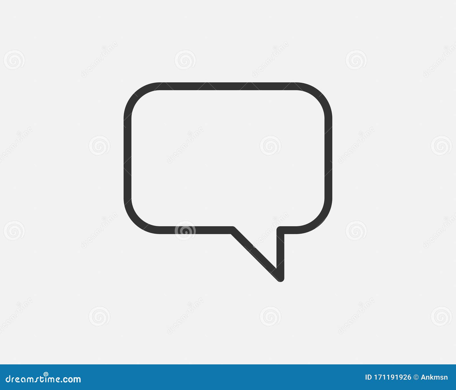 Talk Bubble Speech Icon. Blank Empty Bubbles Vector Design Elements ...