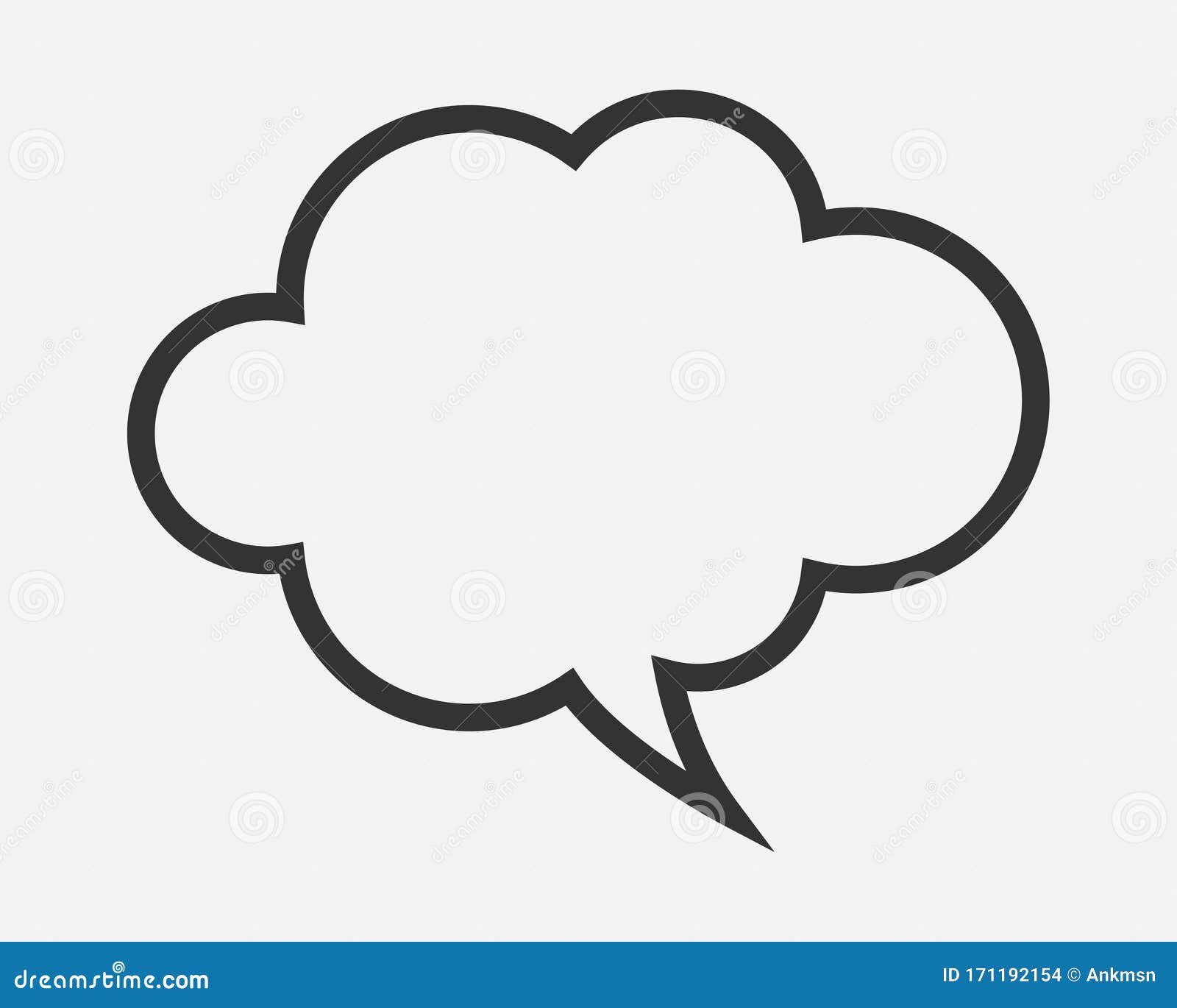 Talk Bubble Speech Icon. Blank Empty Bubbles Vector Design Elements ...
