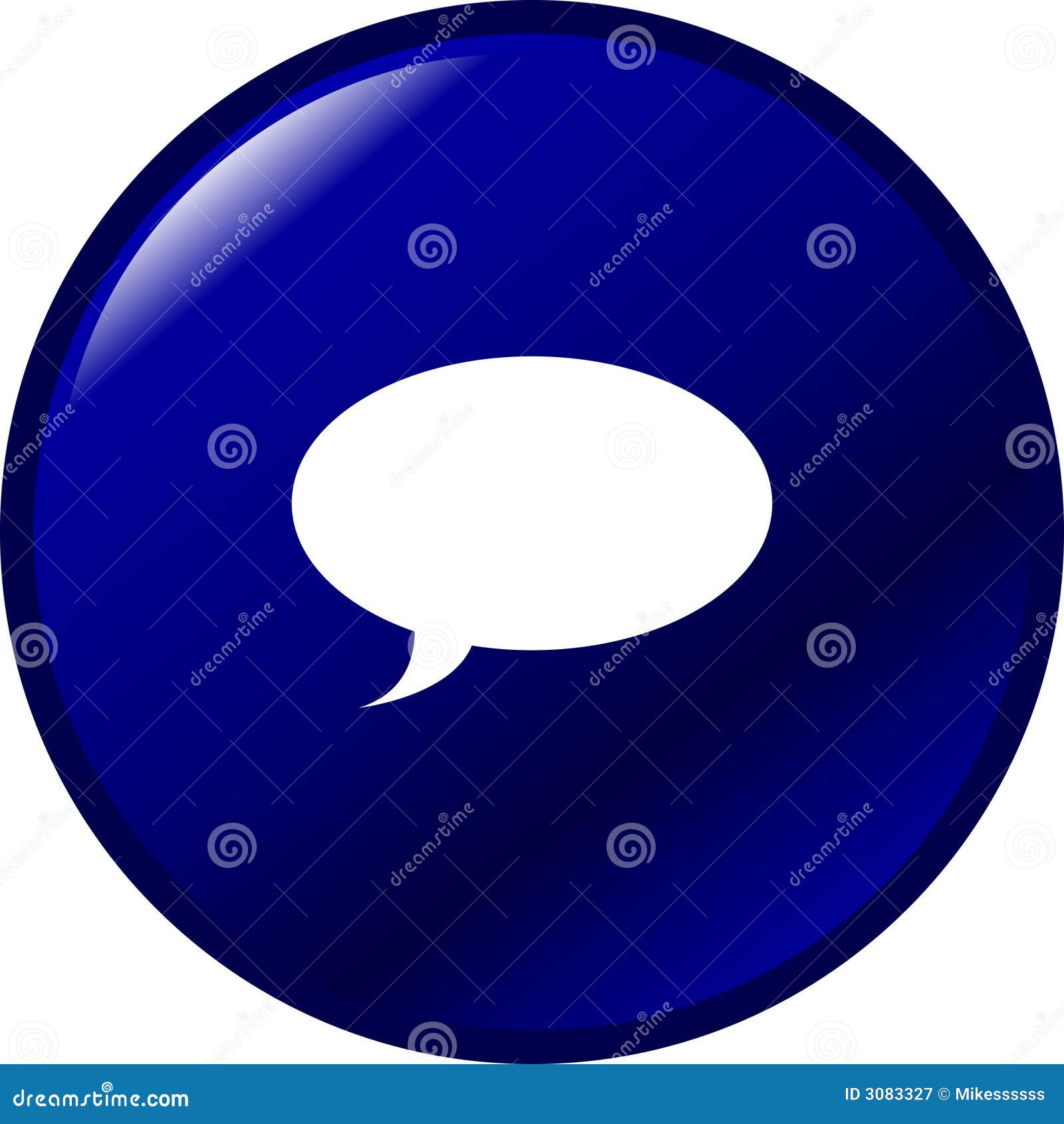 Talk bubble vector button stock vector. Illustration of round - 3083327