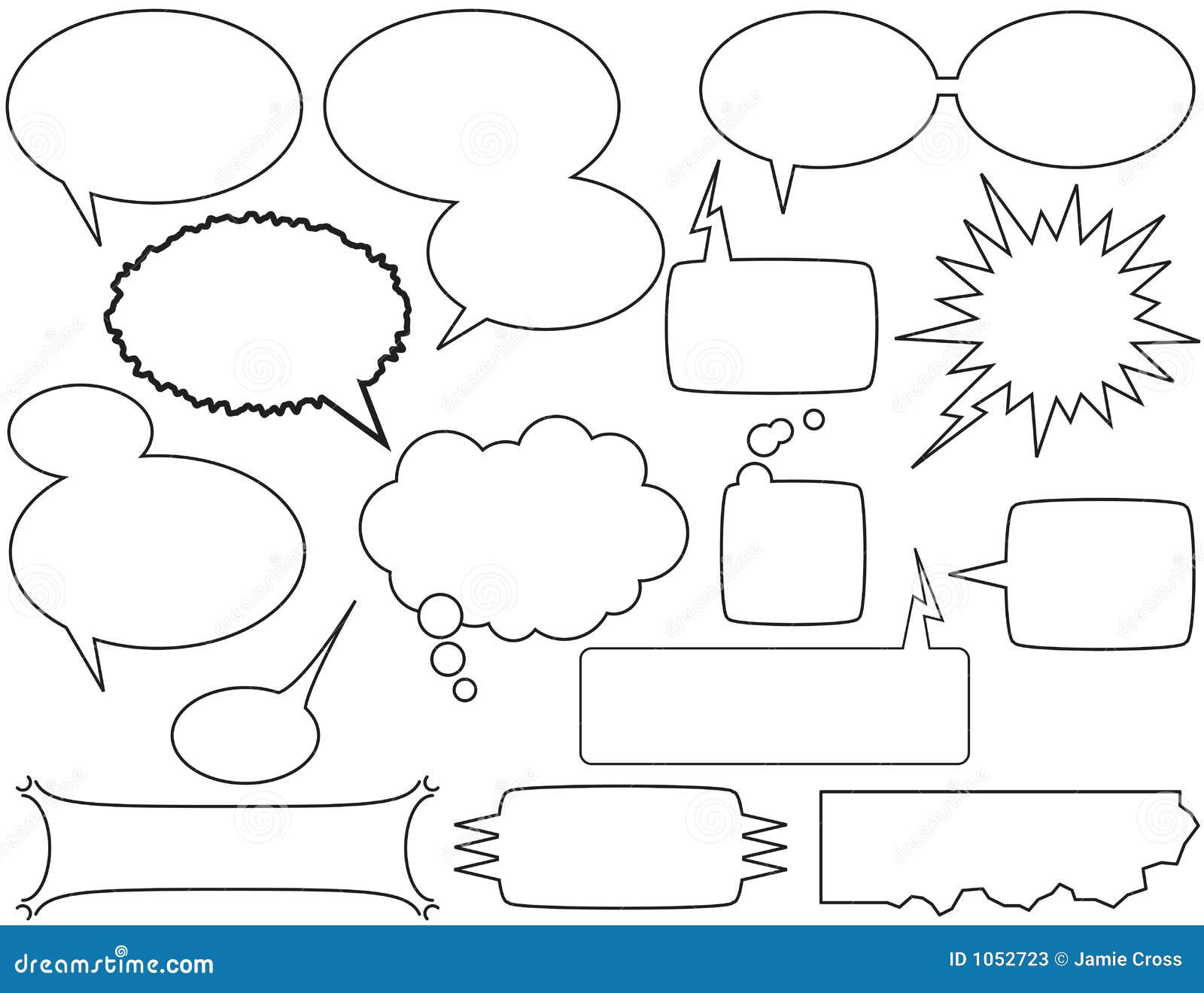 Talk bubbles and boxes stock vector. Illustration of comicbook - 1052723