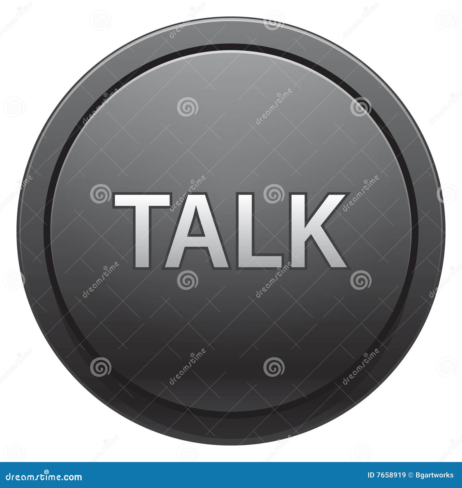 Talk button stock vector. Illustration of hear, chat, connect - 7658919