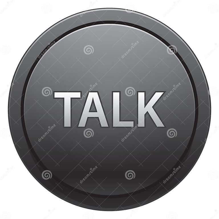 Talk button stock vector. Illustration of hear, chat, connect - 7658919