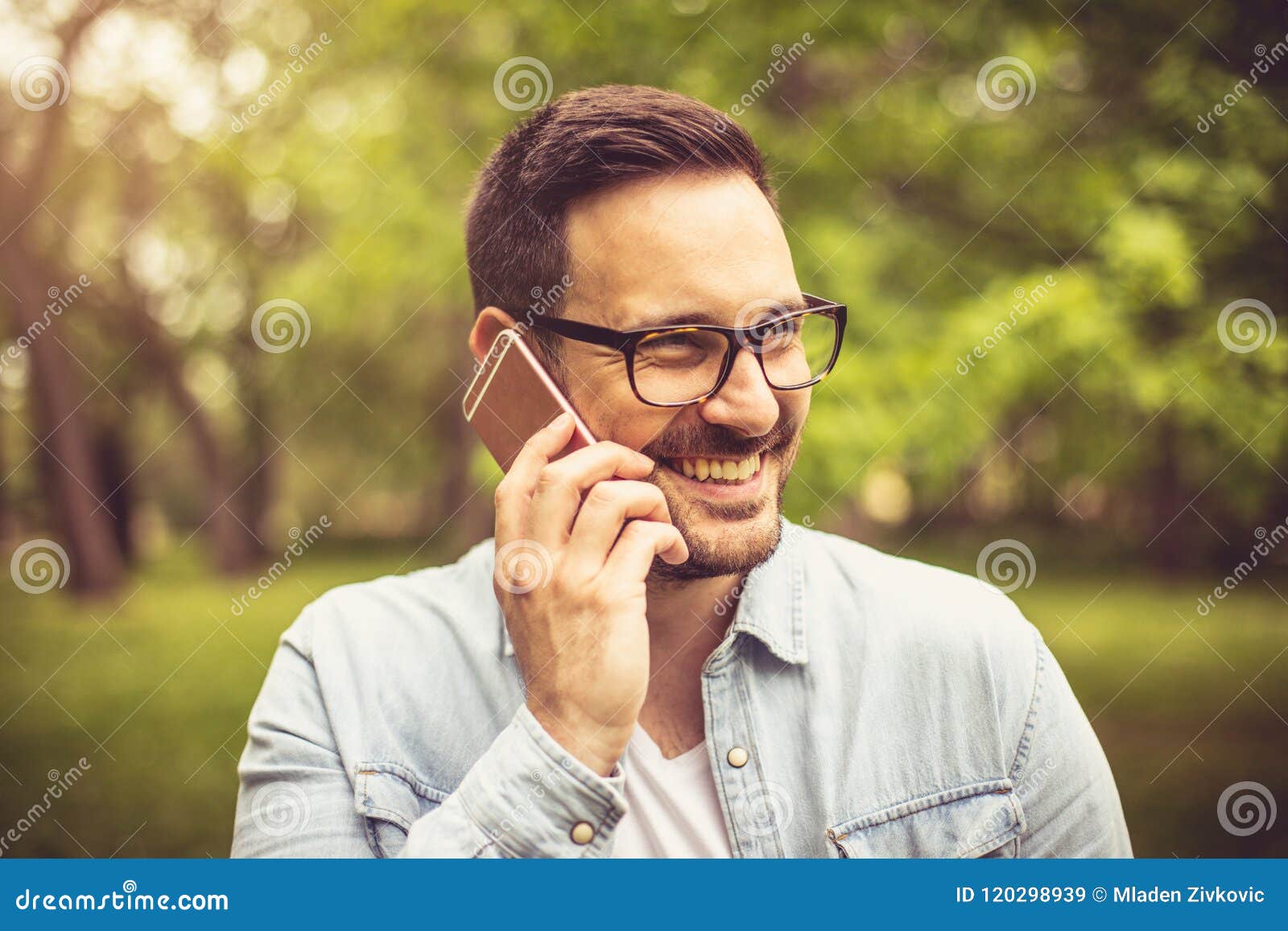 Talk on cell phone. stock image. Image of caucasian - 120298939
