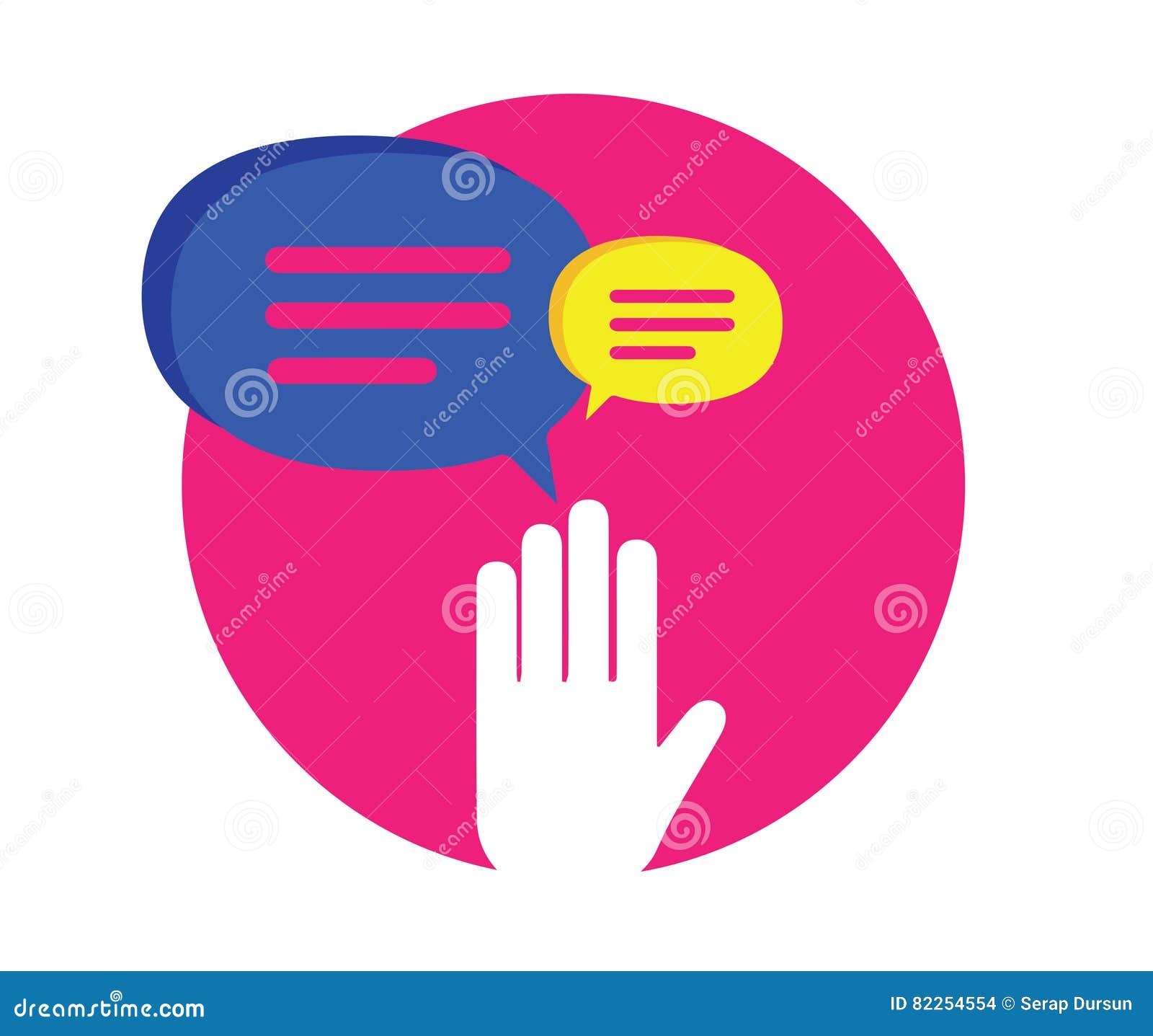 Talk and Chat Ban stock vector. Illustration of business - 82254554