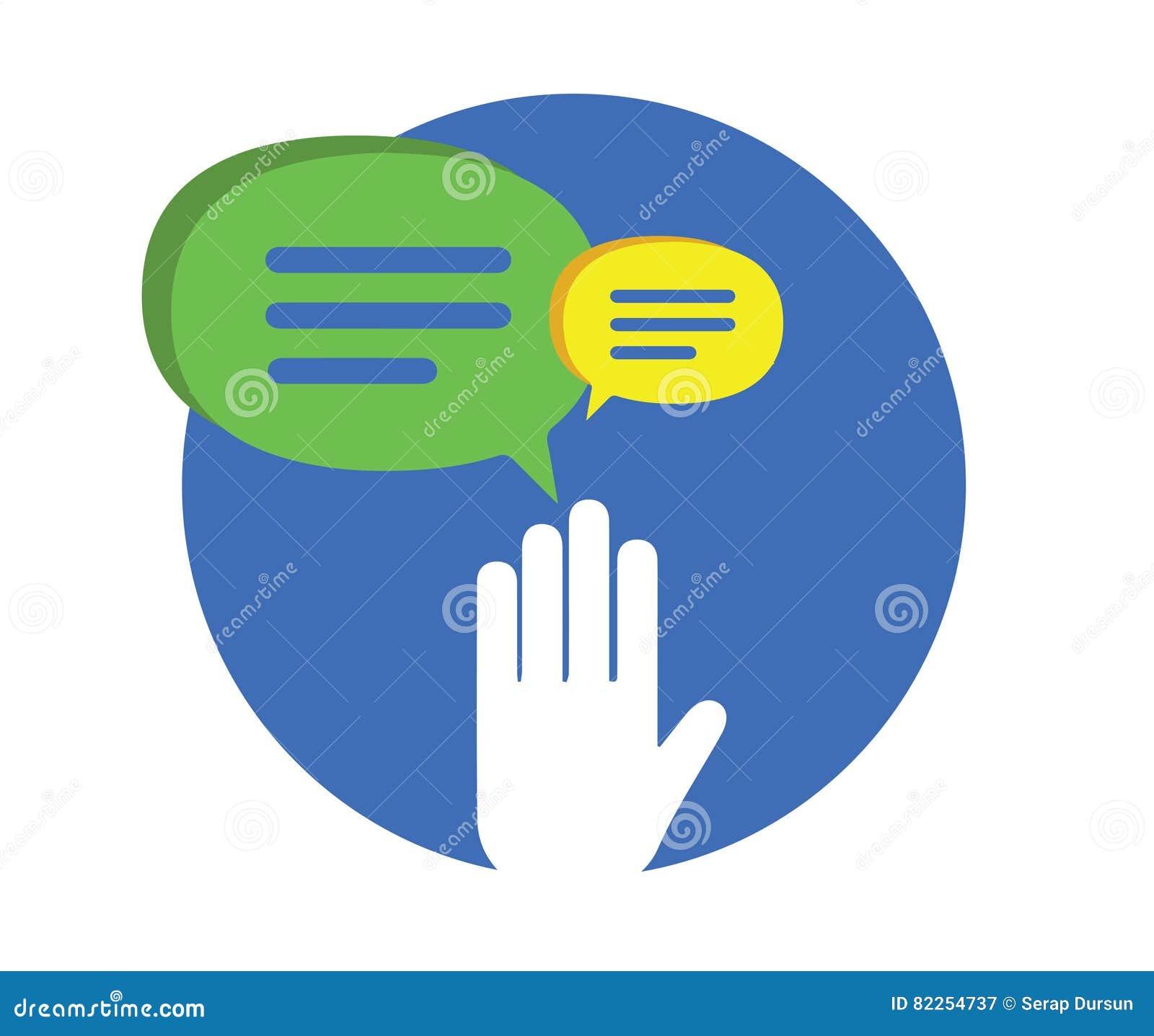 Talk and Chat Ban stock illustration. Illustration of attention - 82254737