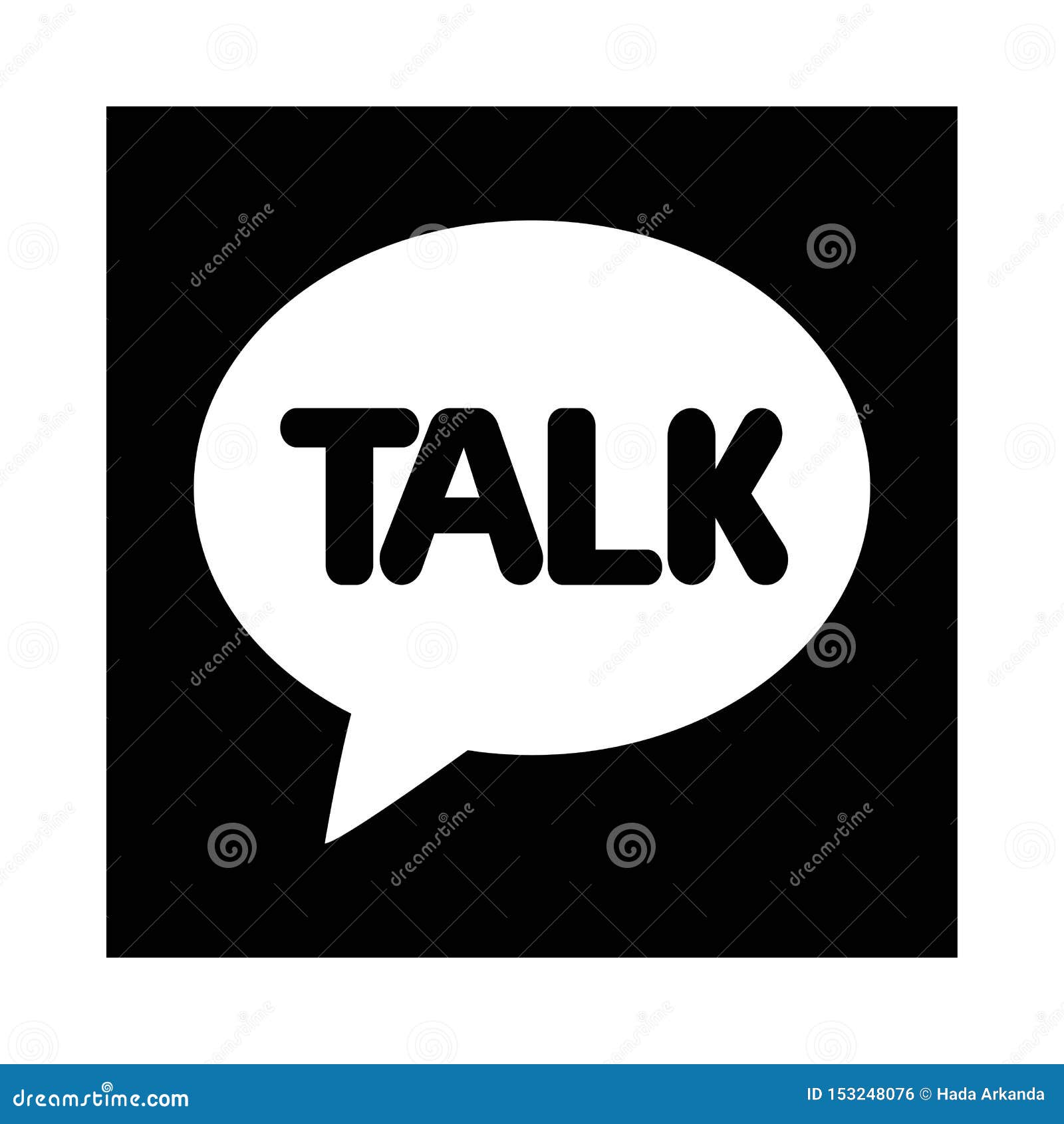 Talk Chat Messenger Icon or Logo Illustration for Website Stock ...