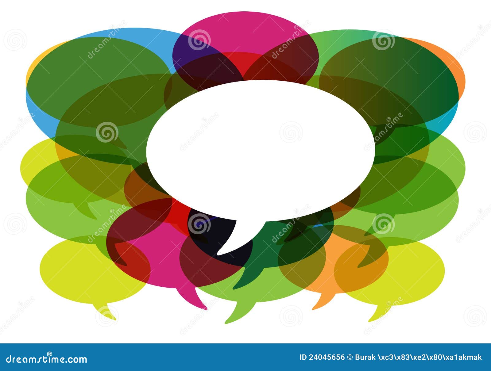 Talk in Colors Speech Bubbles.social Media. Stock Vector - Illustration ...
