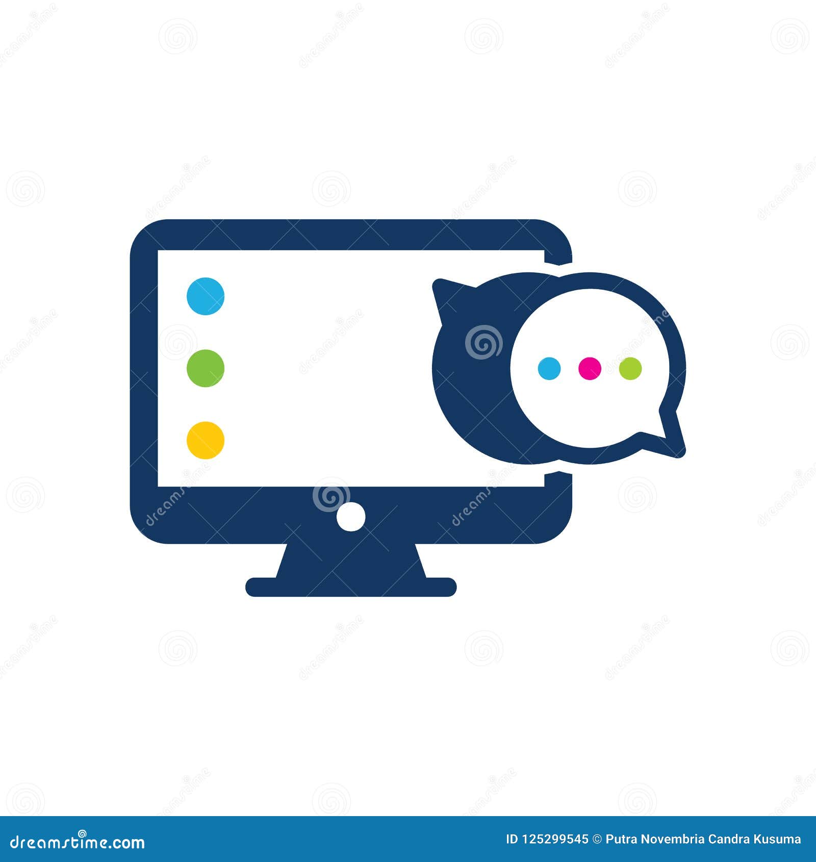 Talk Computer Logo Icon Design Stock Vector - Illustration of laptop ...