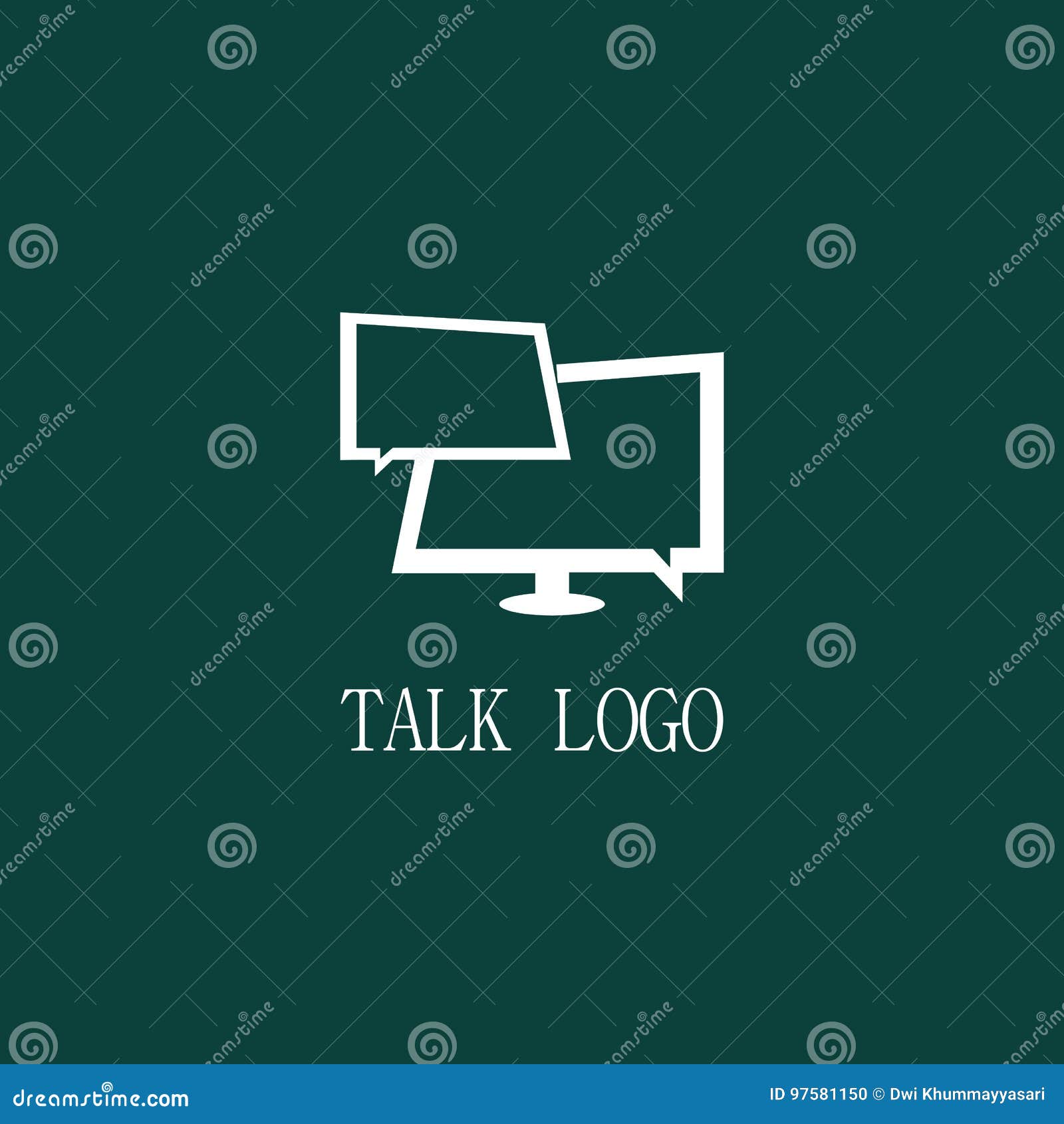 Talk computer logo stock vector. Illustration of elements - 97581150