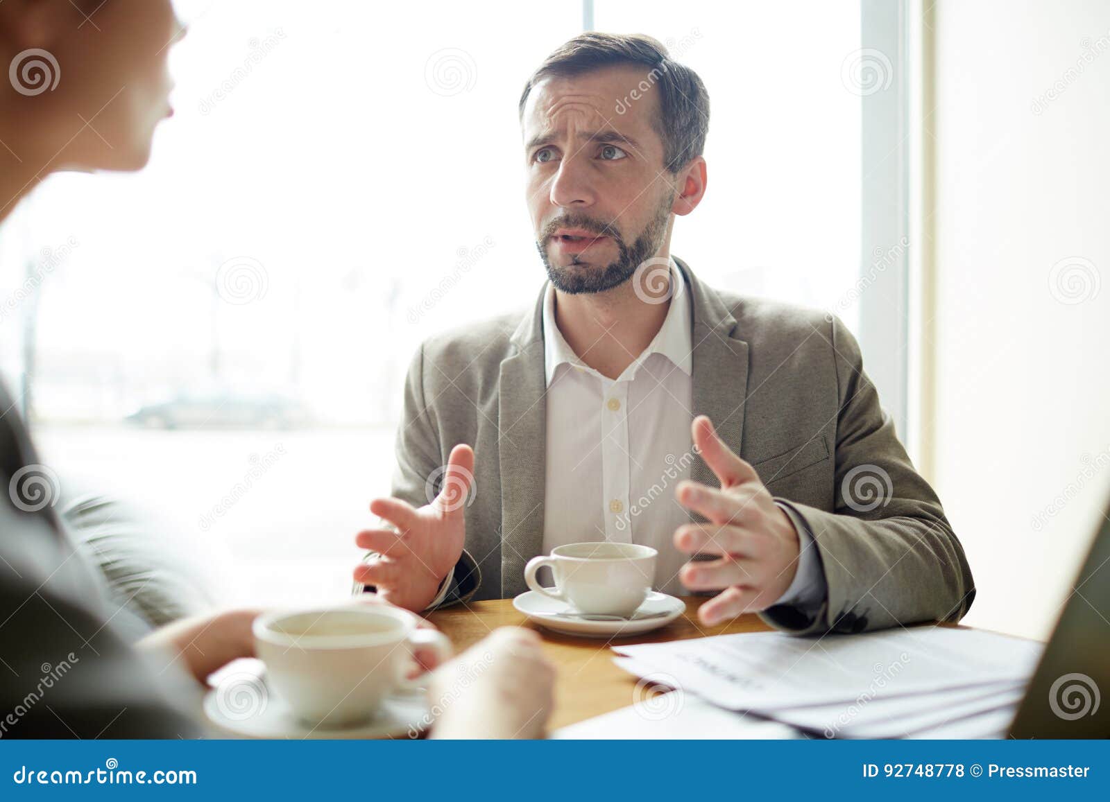 Talk of employees stock photo. Image of employee, human - 92748778