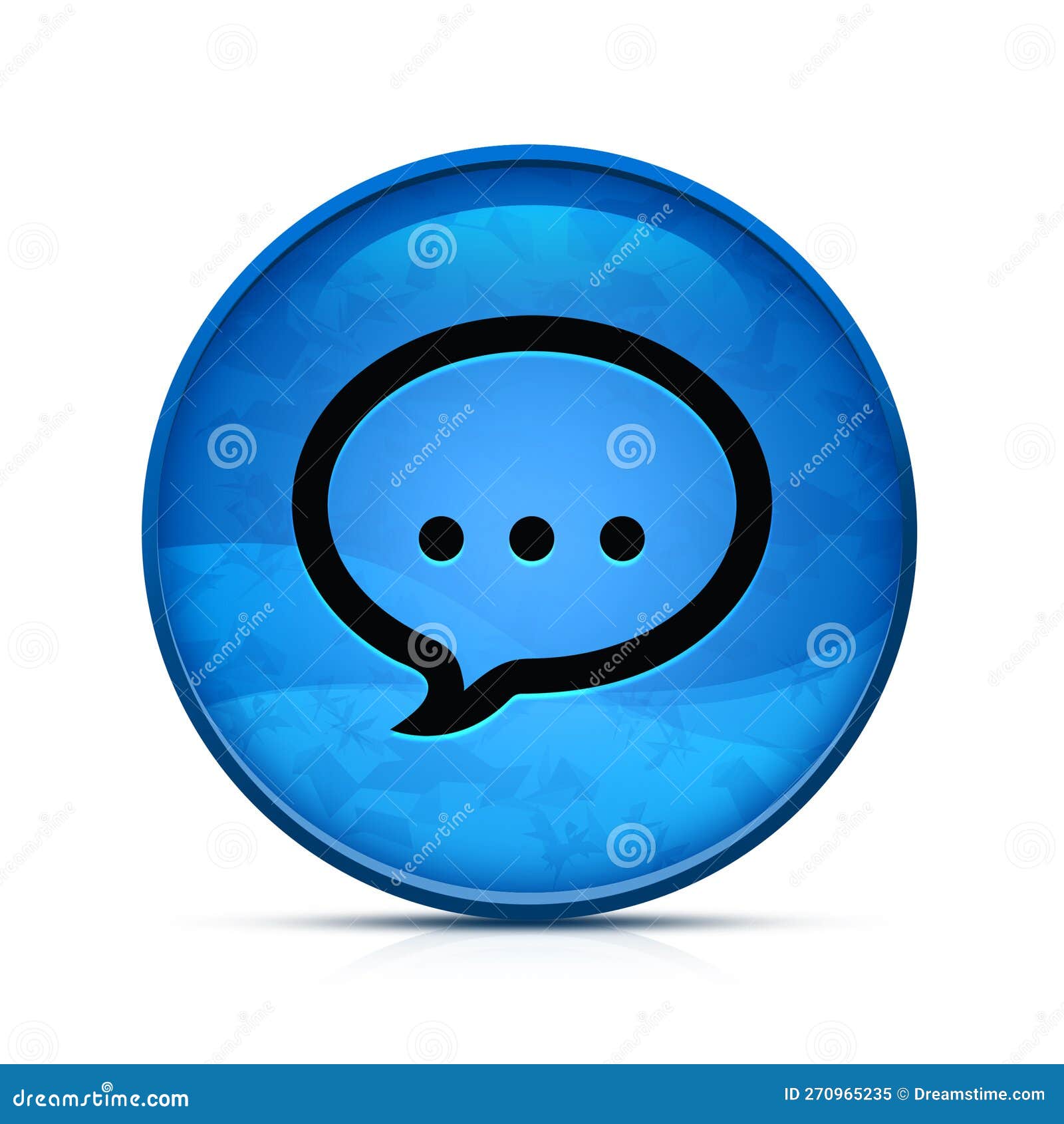 Talk Help Icon on Classy Splash Blue Round Button Illustration Stock ...