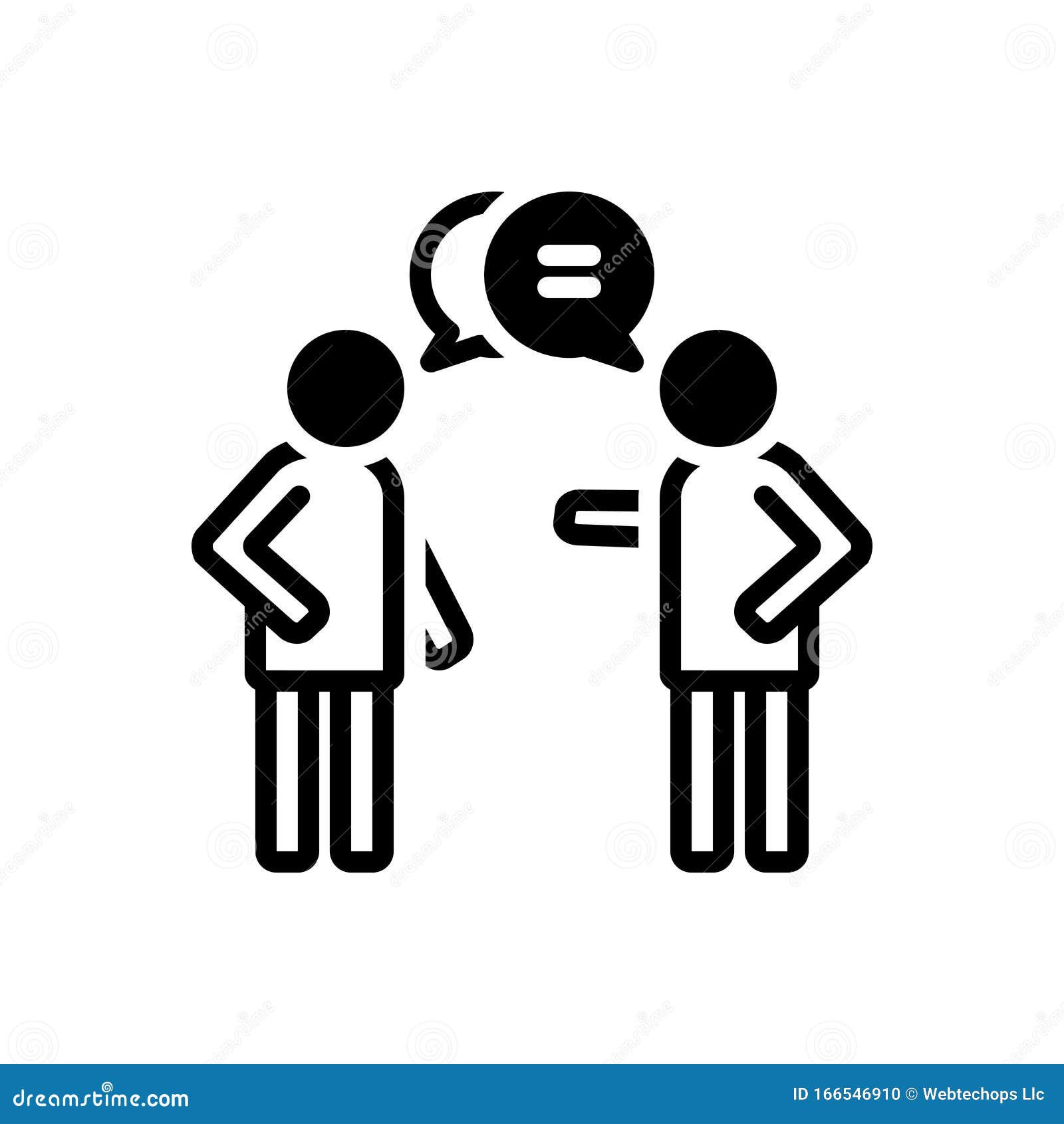 Black Solid Icon for Talk, Gossip and Chatter Stock Illustration ...
