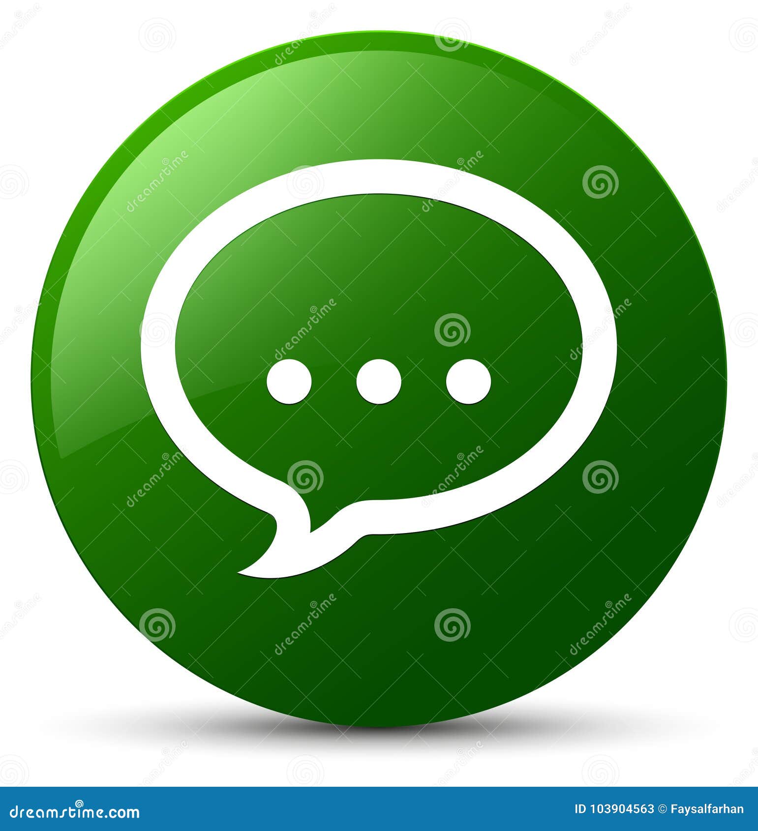 Talk Icon Green Round Button Stock Illustration - Illustration of icon ...
