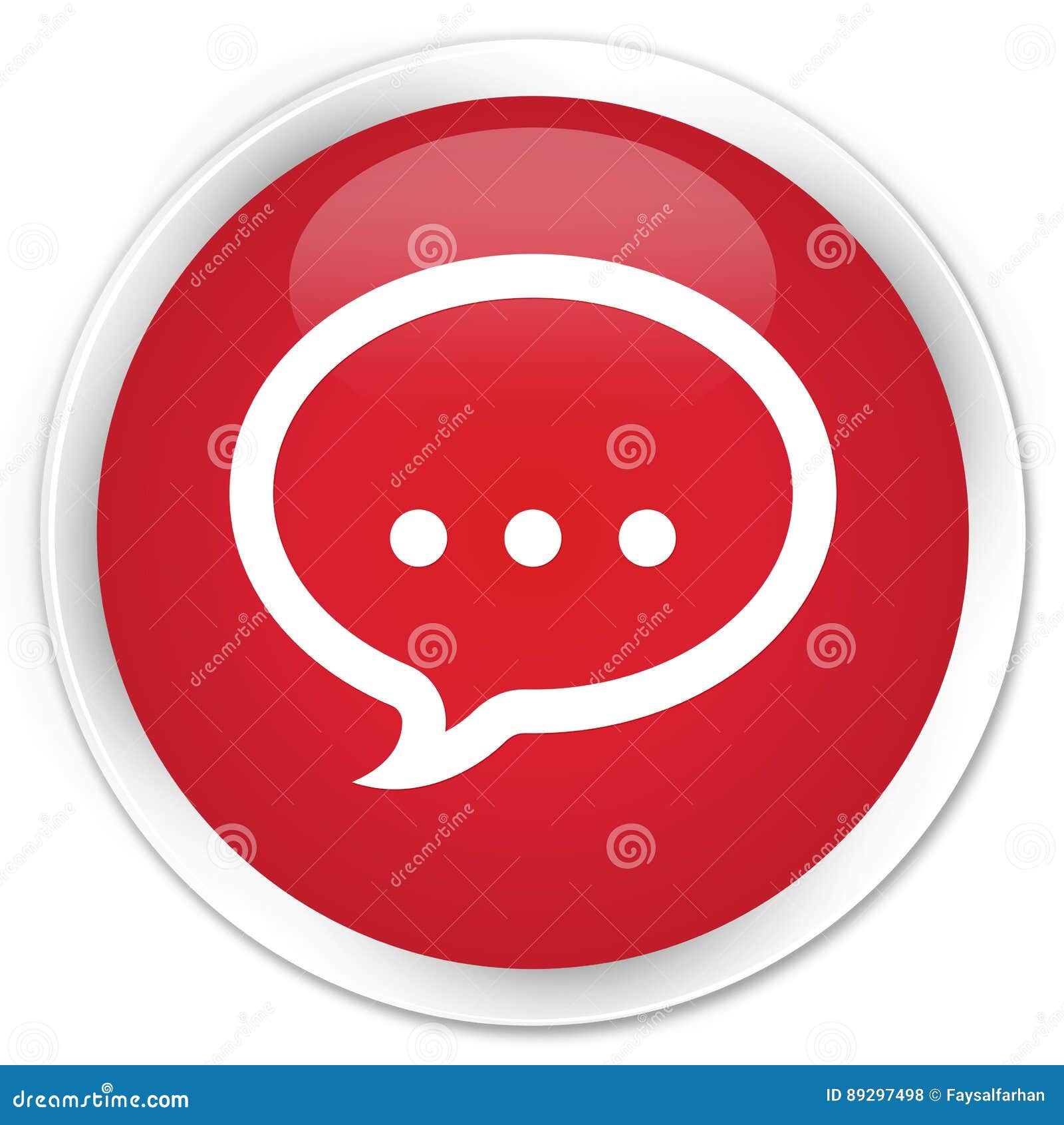 Talk Icon Premium Red Round Button Stock Illustration - Illustration of ...