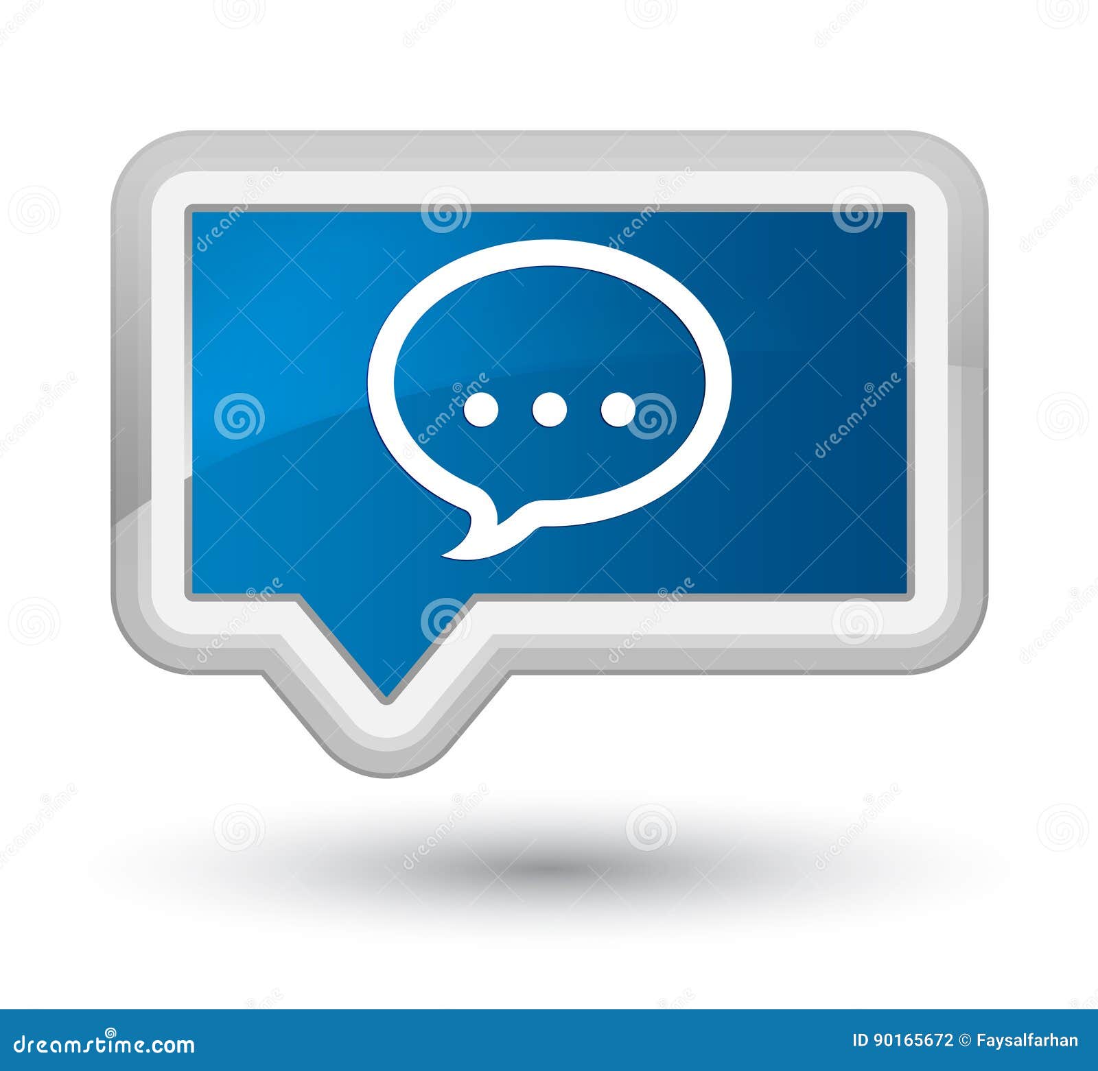 Talk Icon Prime Blue Banner Button Stock Illustration - Illustration of ...