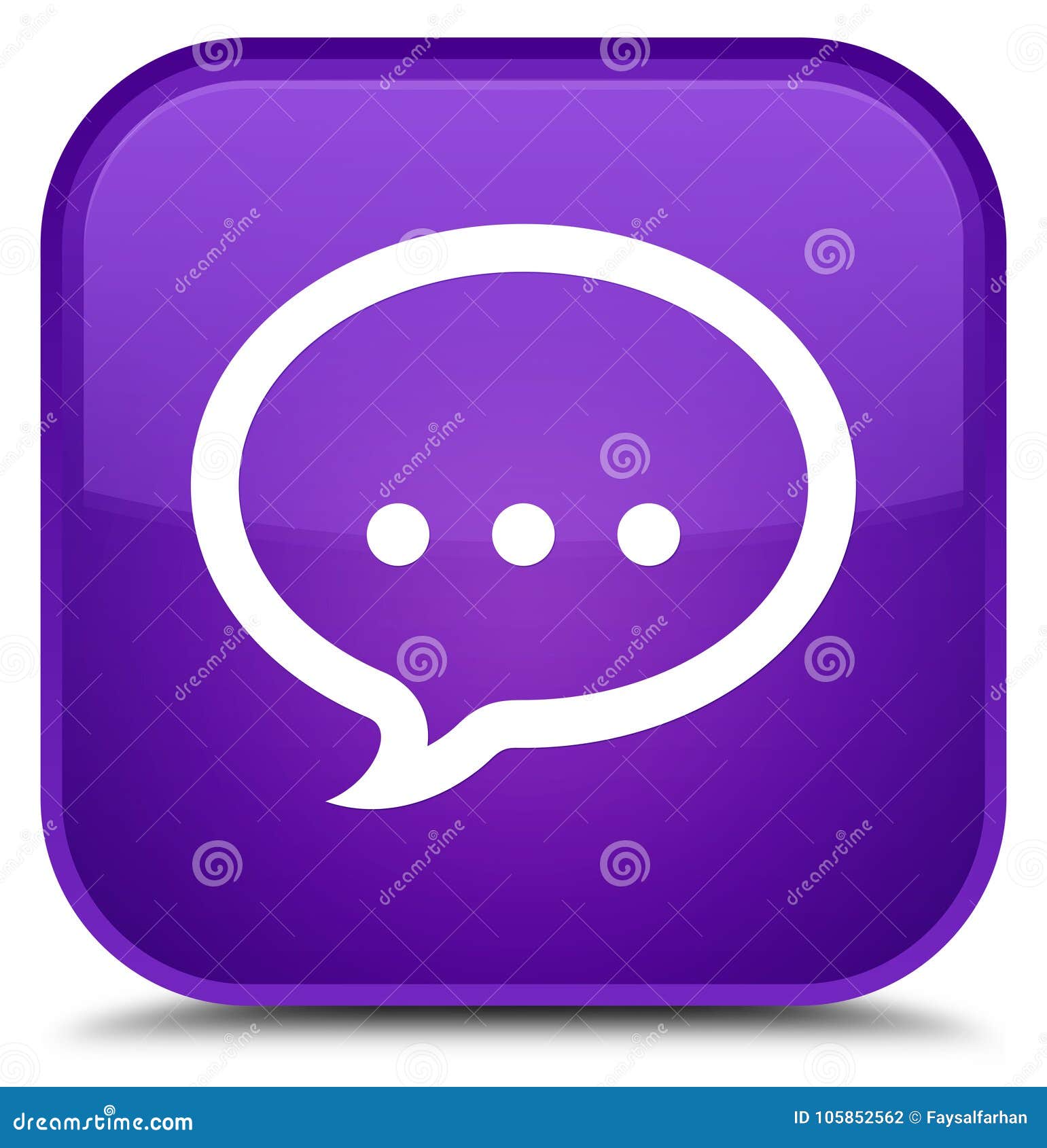 Talk Icon Special Purple Square Button Stock Illustration ...
