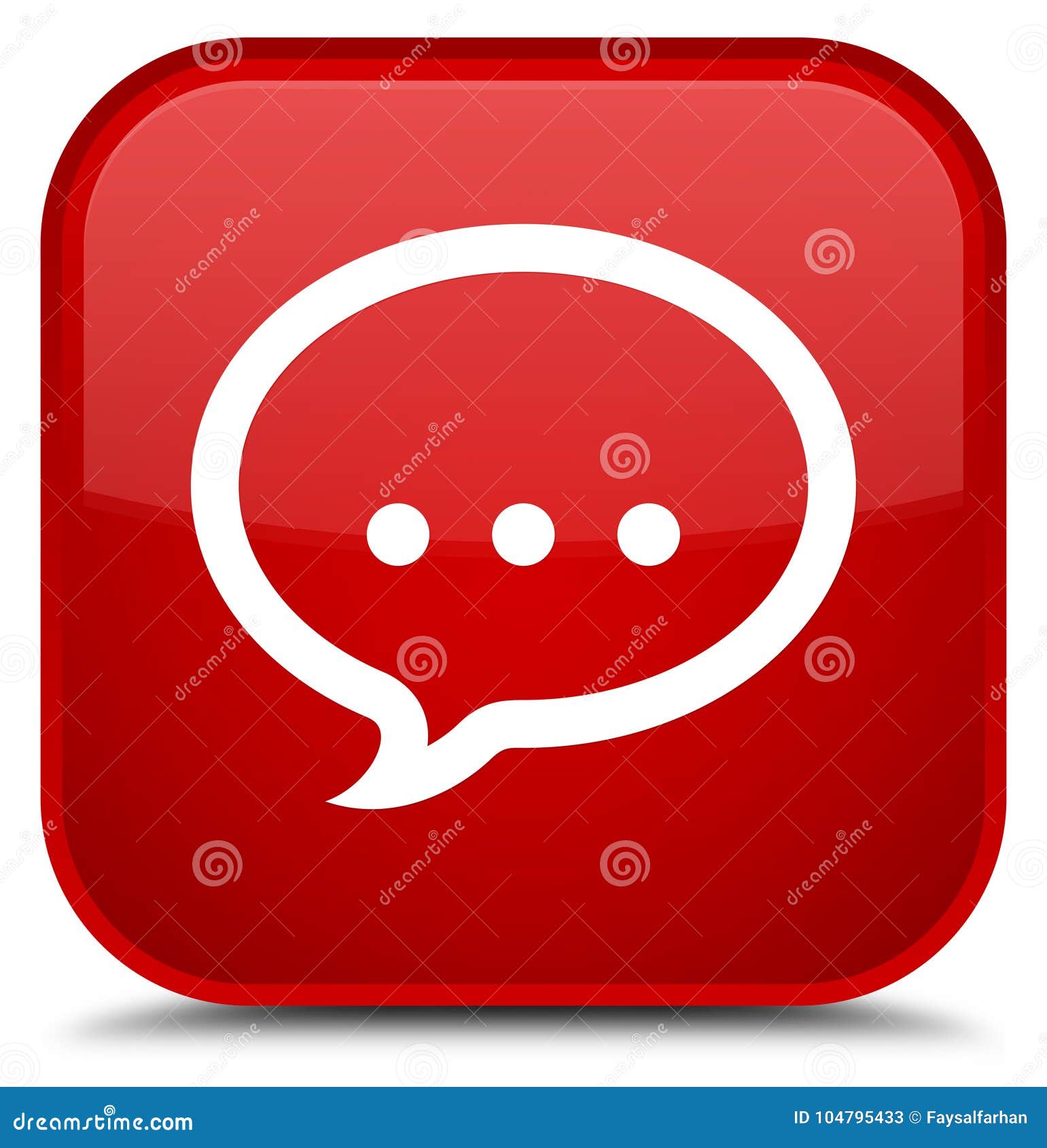 Talk Icon Special Red Square Button Stock Illustration - Illustration ...