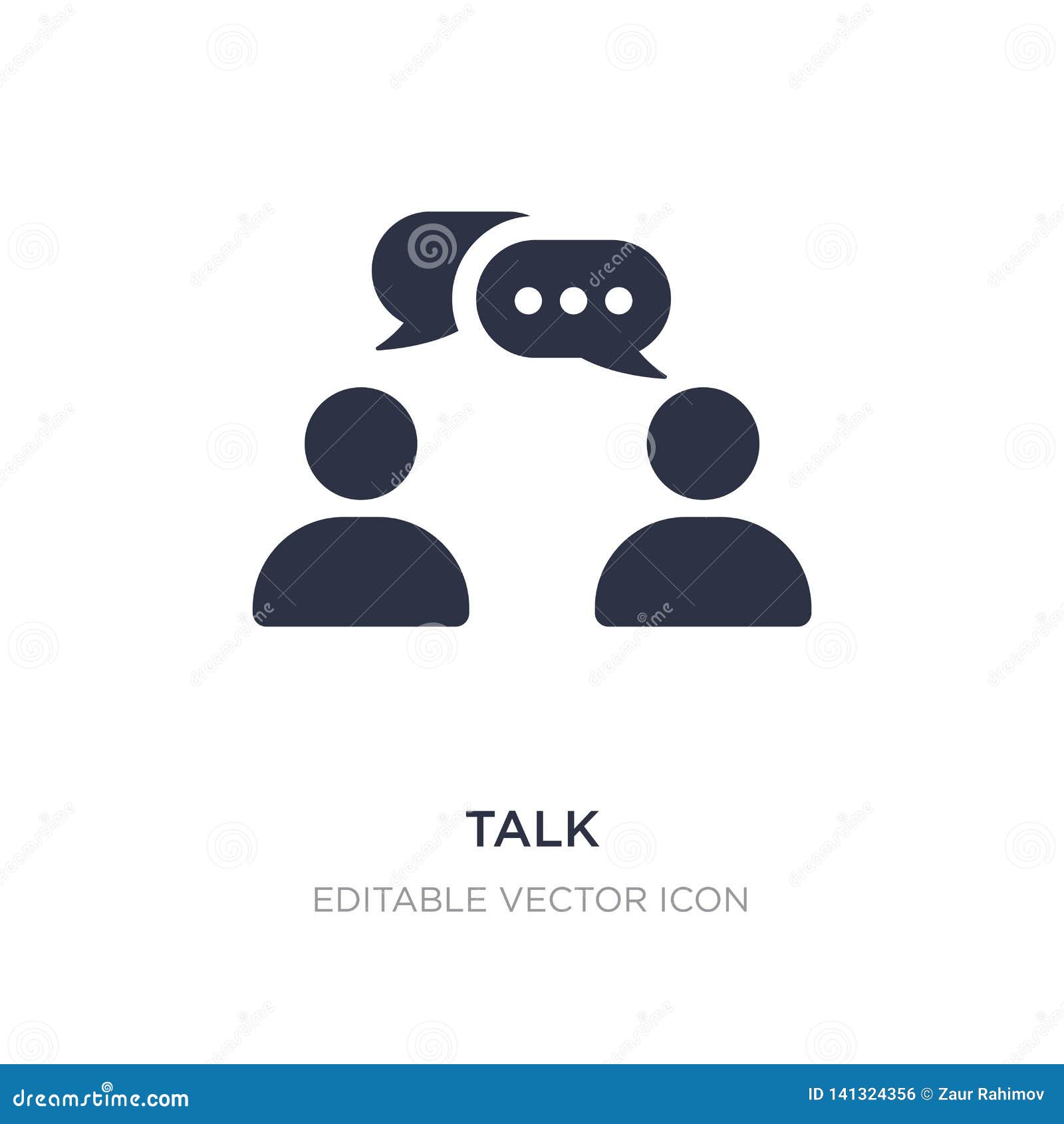 Talk Icon on White Background. Simple Element Illustration from ...