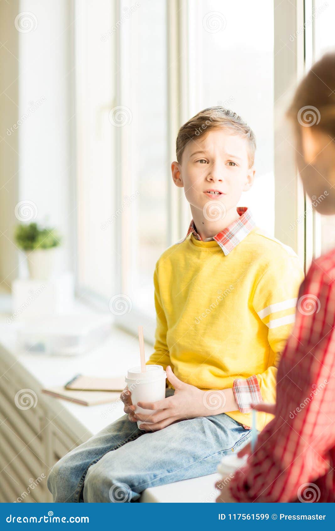 Talk between lessons stock image. Image of backtoschool - 117561599