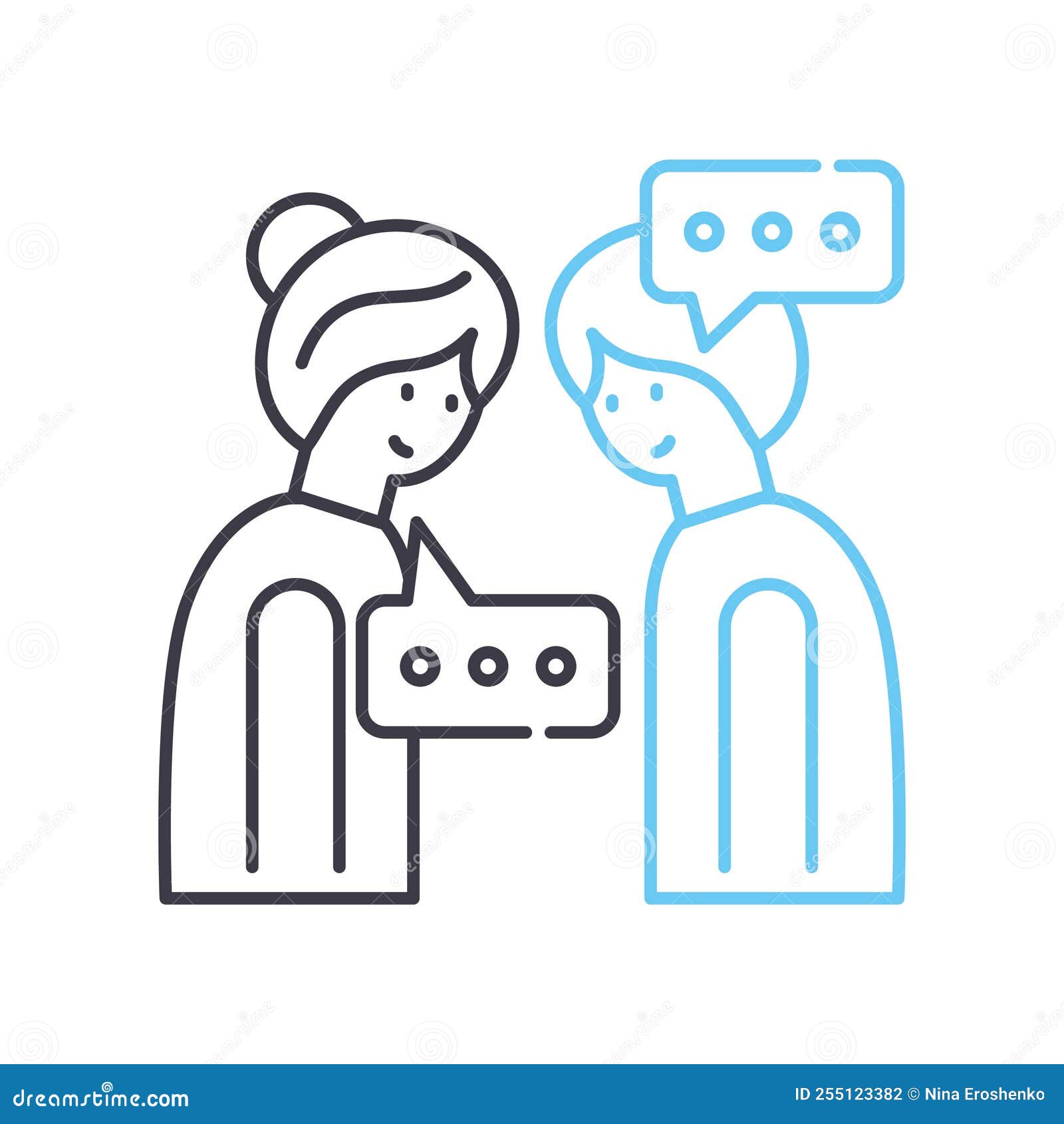 Talk Line Icon, Outline Symbol, Vector Illustration, Concept Sign Stock ...