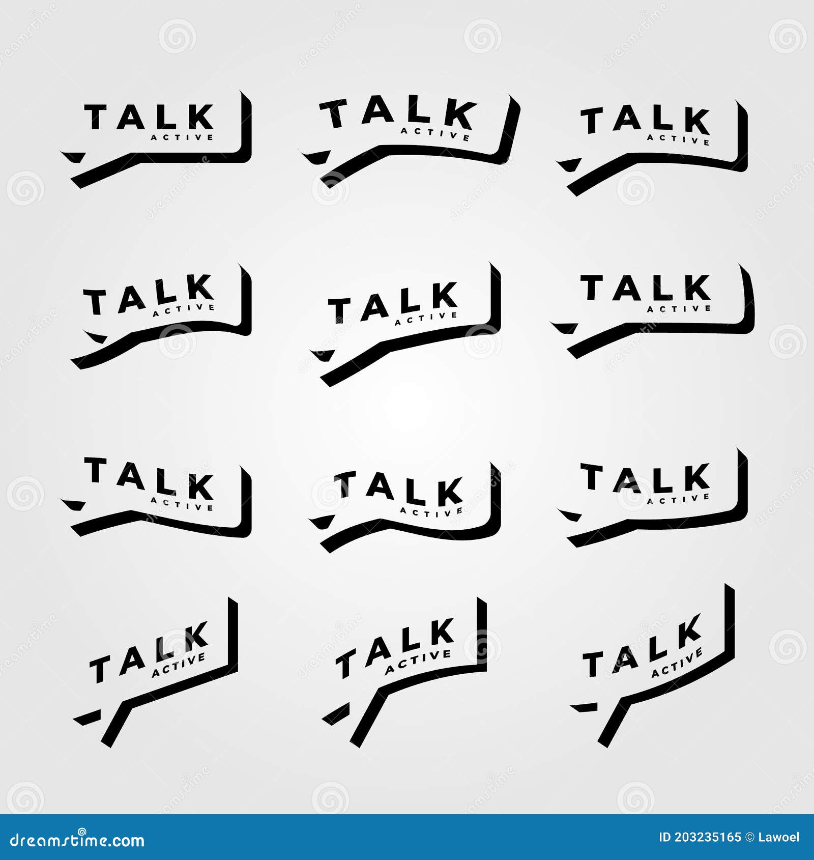 Talk Logo Symbol Minimalist Vector Illustration Design Stock Vector ...