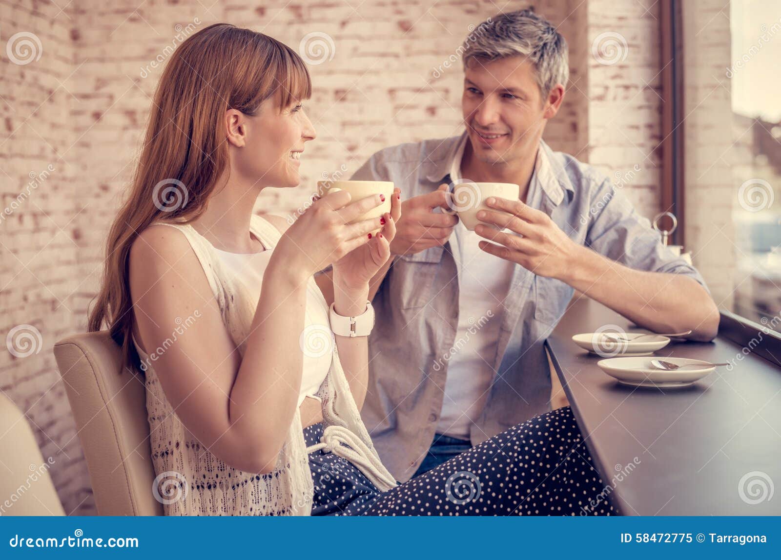 Talk and meet stock image. Image of beautiful, espresso - 58472775