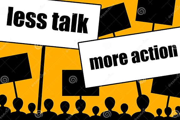 Less talk more action stock illustration. Illustration of goal - 30378683