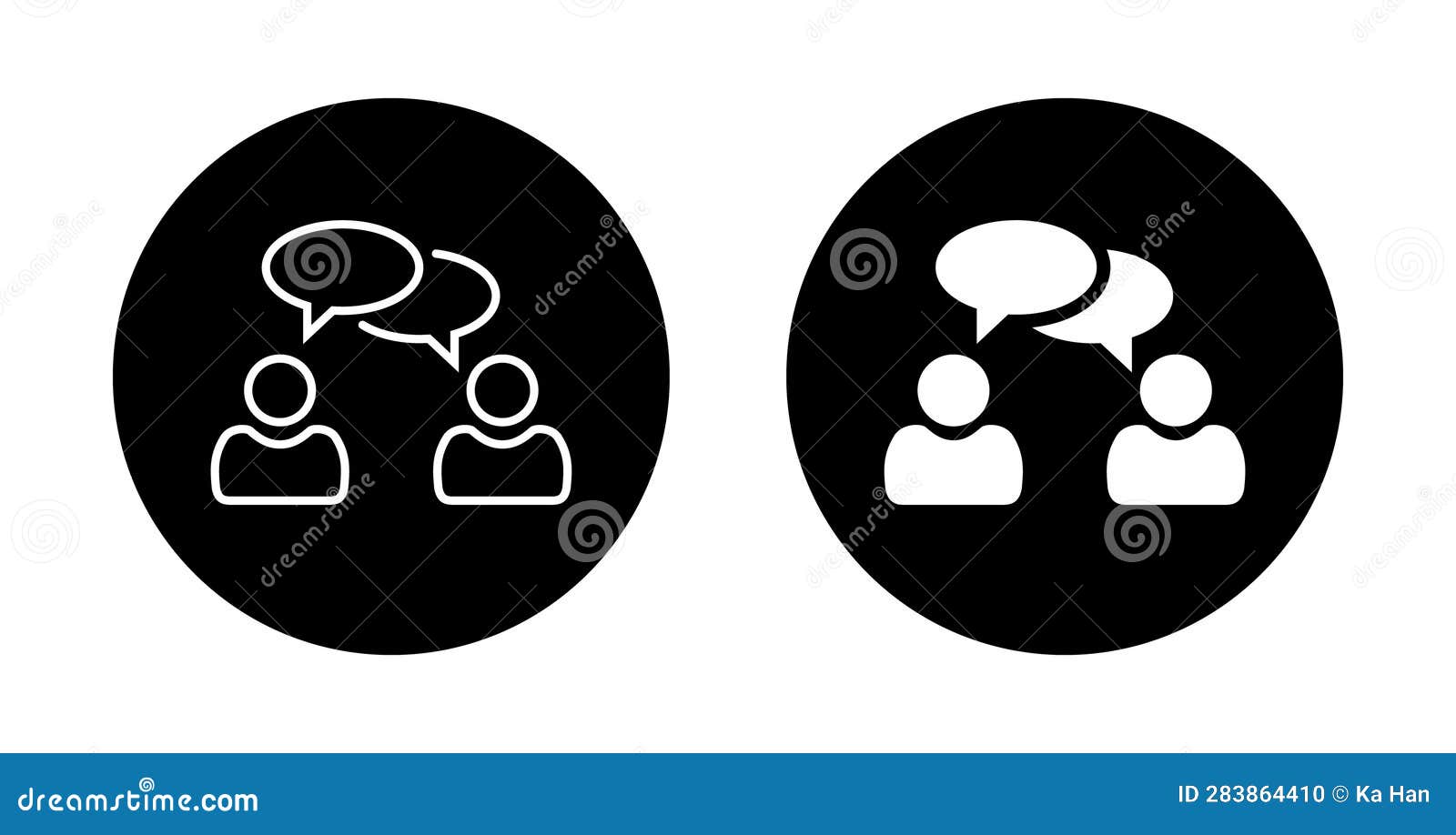 Talk People Icon Vector. Conversation, Discussion Concept Stock Vector ...