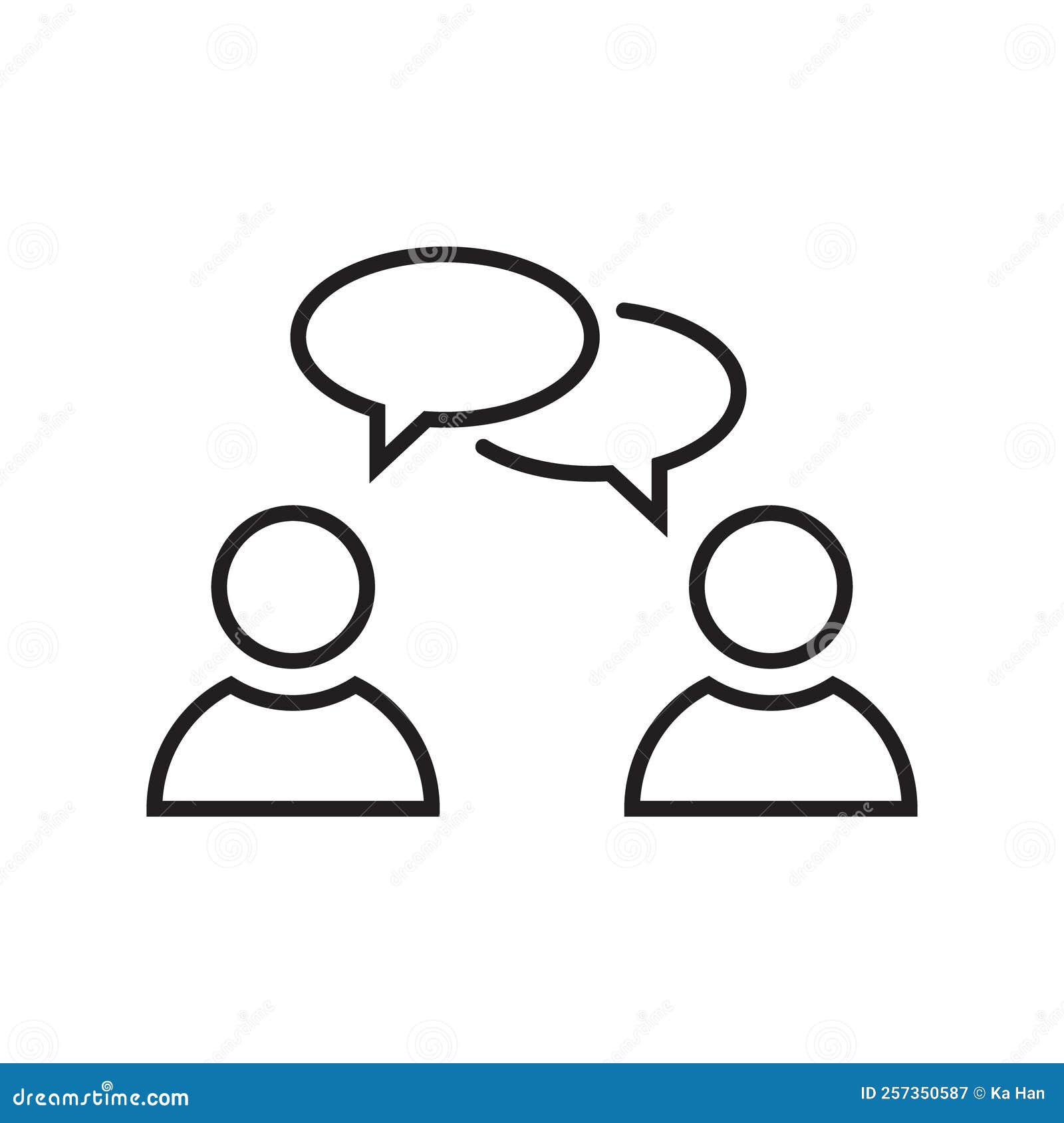 Talk People Icon Vector in Line Style. Conversation, Discussion Sign ... Talk People Icon Vector in Line Style. Conversation, Discussion Sign ...