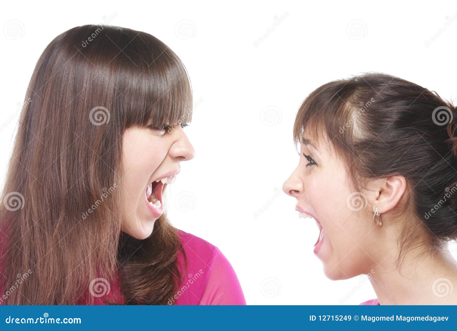 Talk in raised voices stock image. Image of beautiful - 12715249