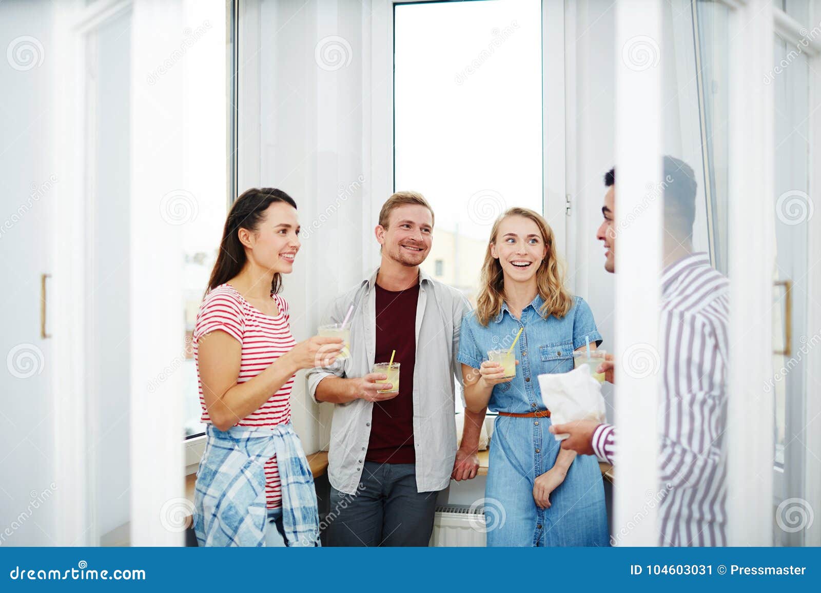 Talk and refreshment stock image. Image of occasion - 104603031