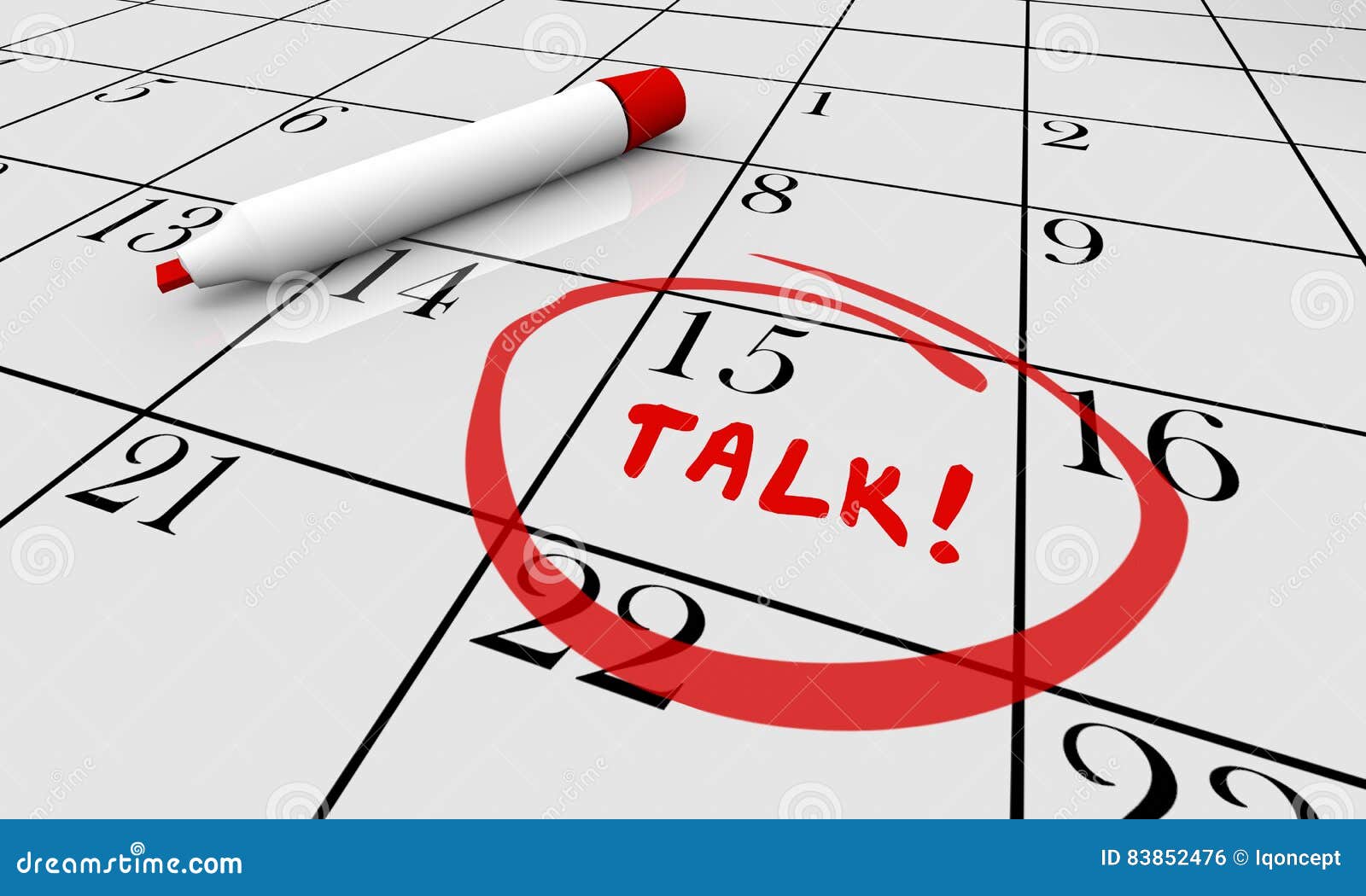 Talk Schedule Discussion Meeting Calendar Word Stock Illustration ...