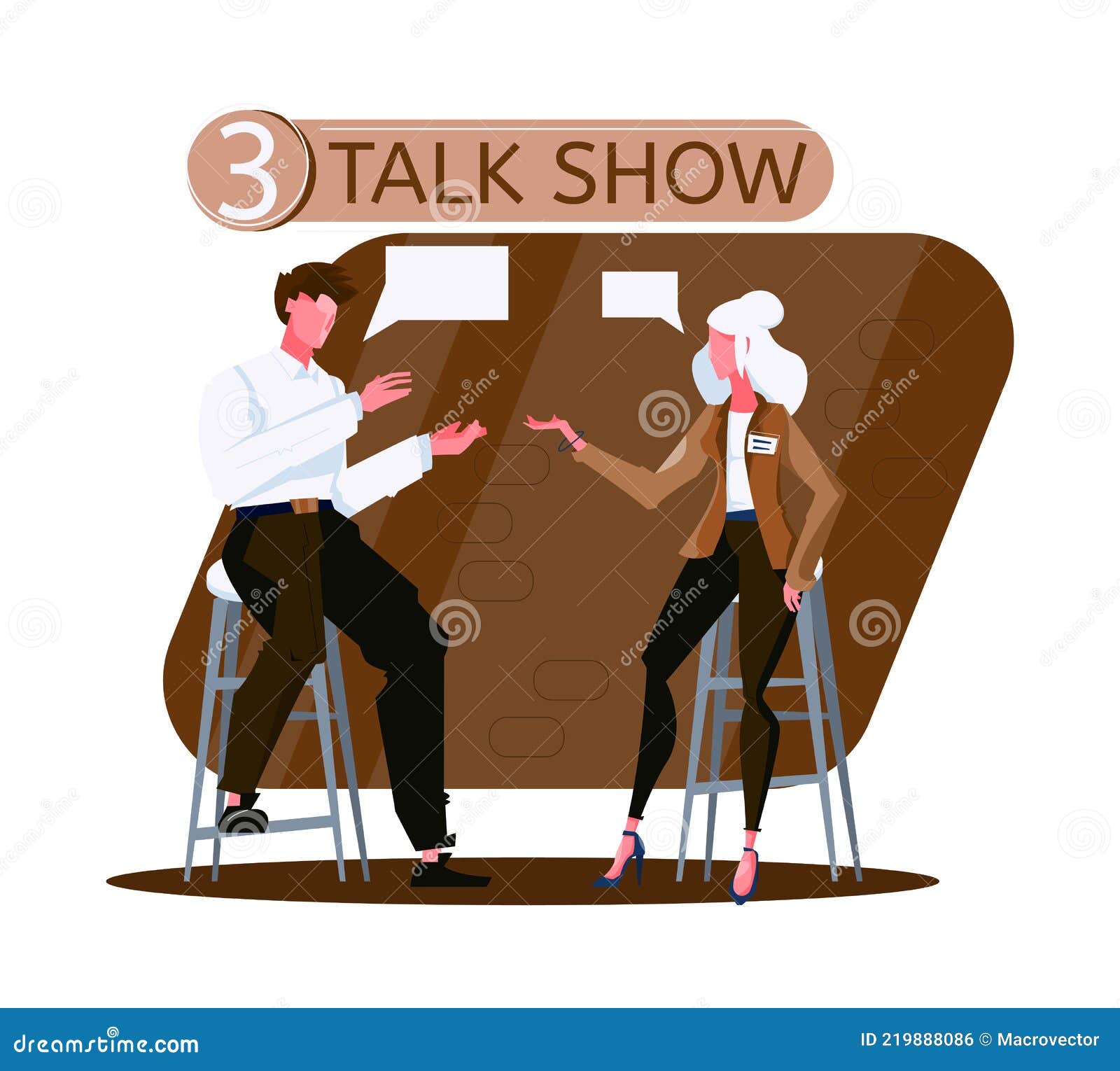 Talk Show Composition stock vector. Illustration of channel - 219888086