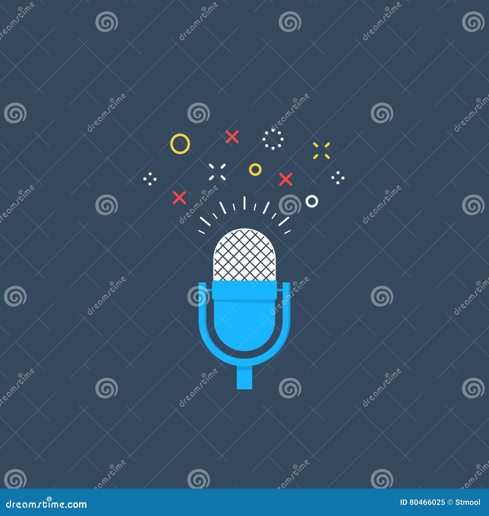 Talk Show, Icona Di Podcast E Logo Illustrazione Vettoriale ...