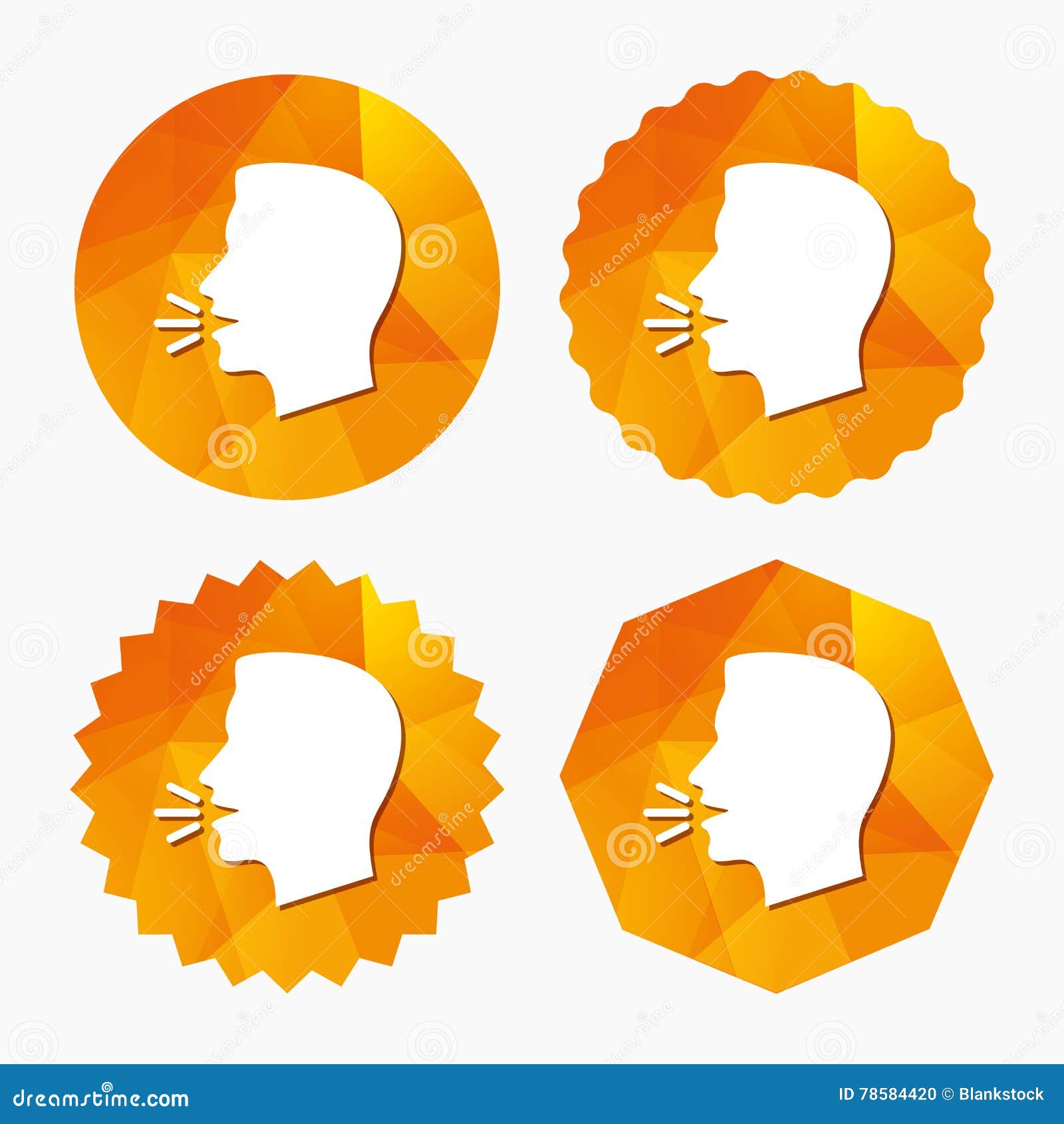 Talk or Speak Icon. Loud Noise Symbol Stock Vector - Illustration of ...