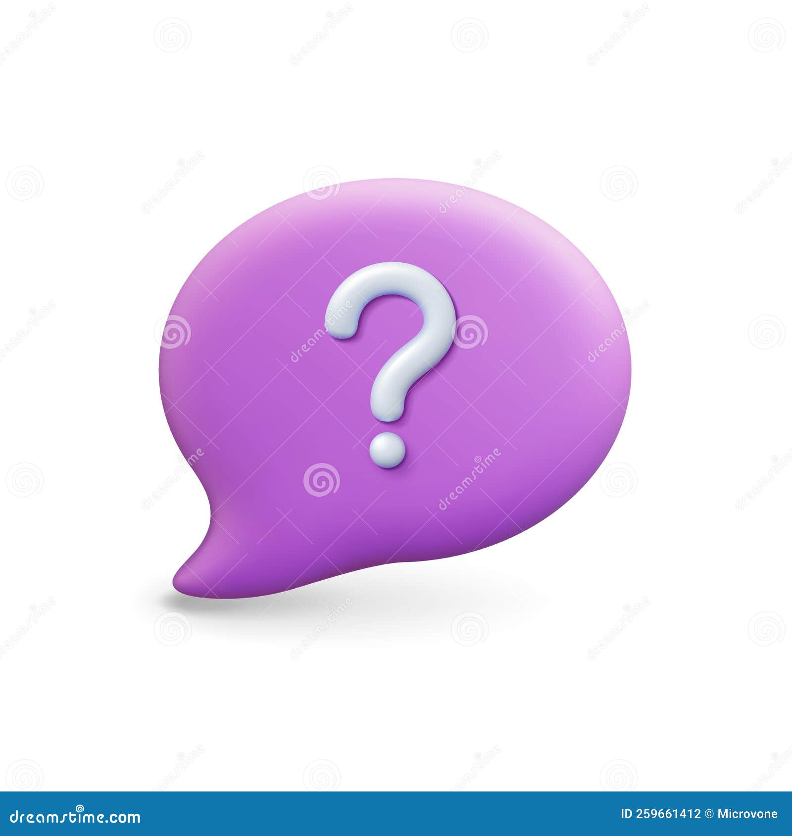 Talk Speech Bubble 3d Element. Vector Message or Thinking Balloon ...