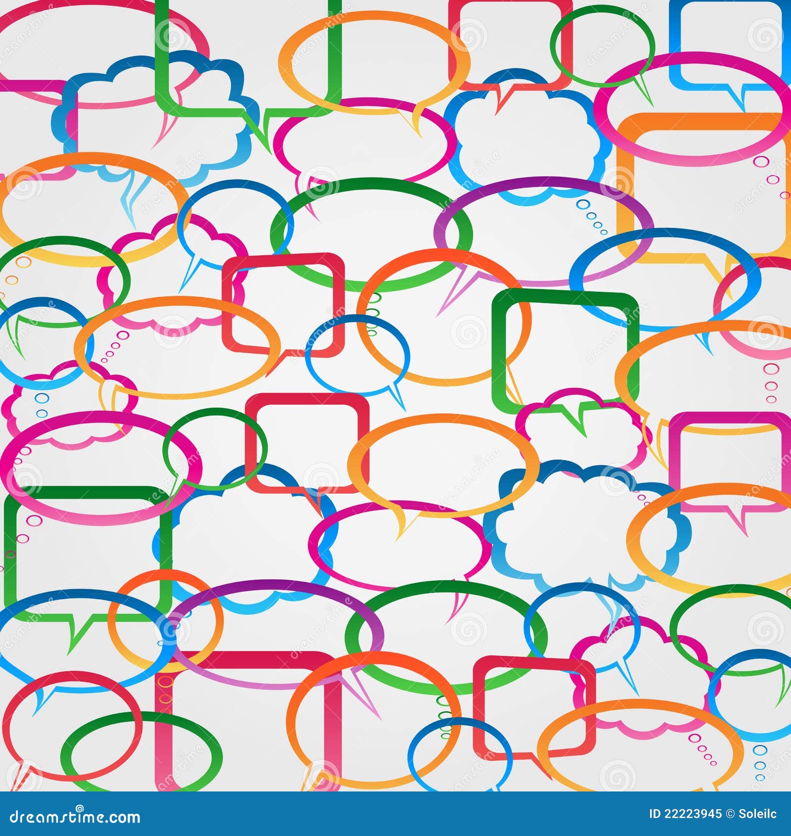 Talk And Speech Balloons Or Bubbles Cartoon Vector | CartoonDealer.com ...