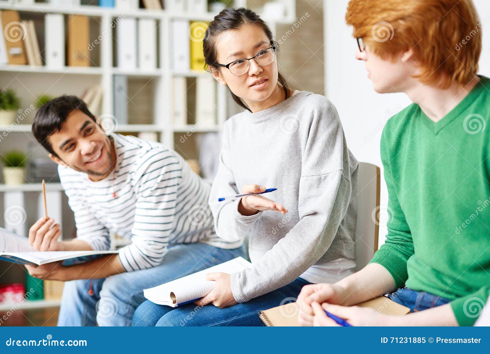 Talk of students stock image. Image of lesson, education - 71231885