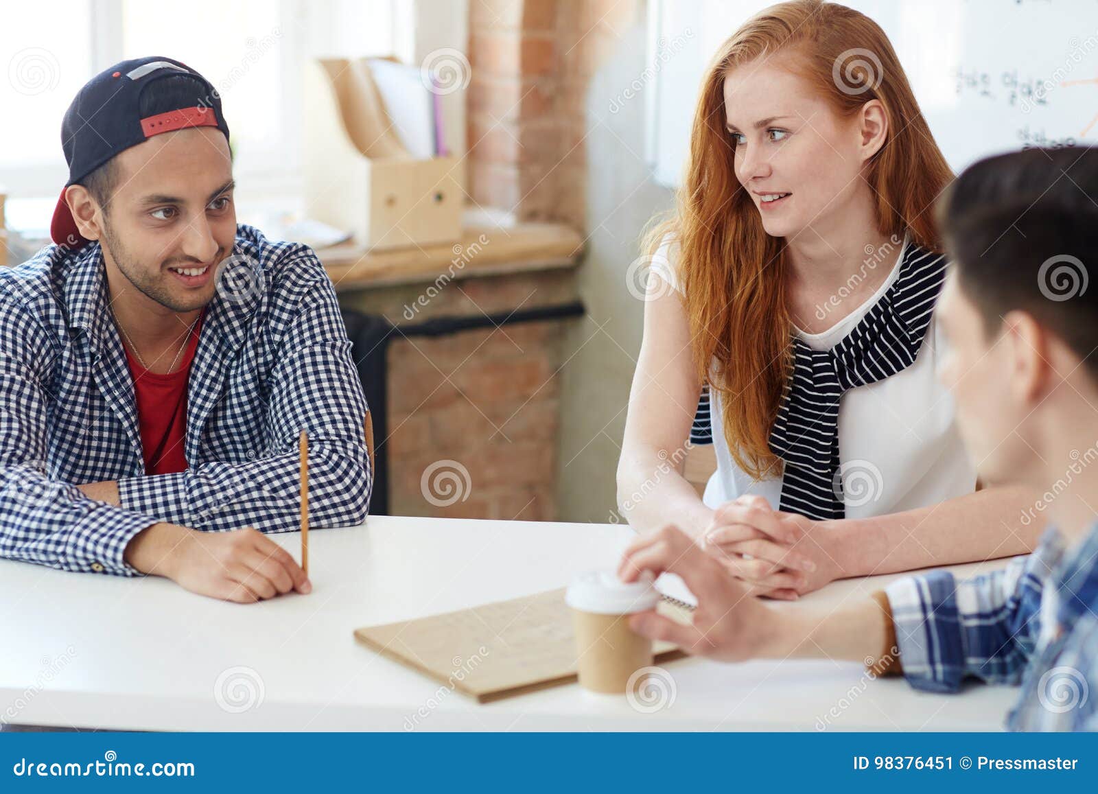 Talk of students stock image. Image of contemporary, education - 98376451