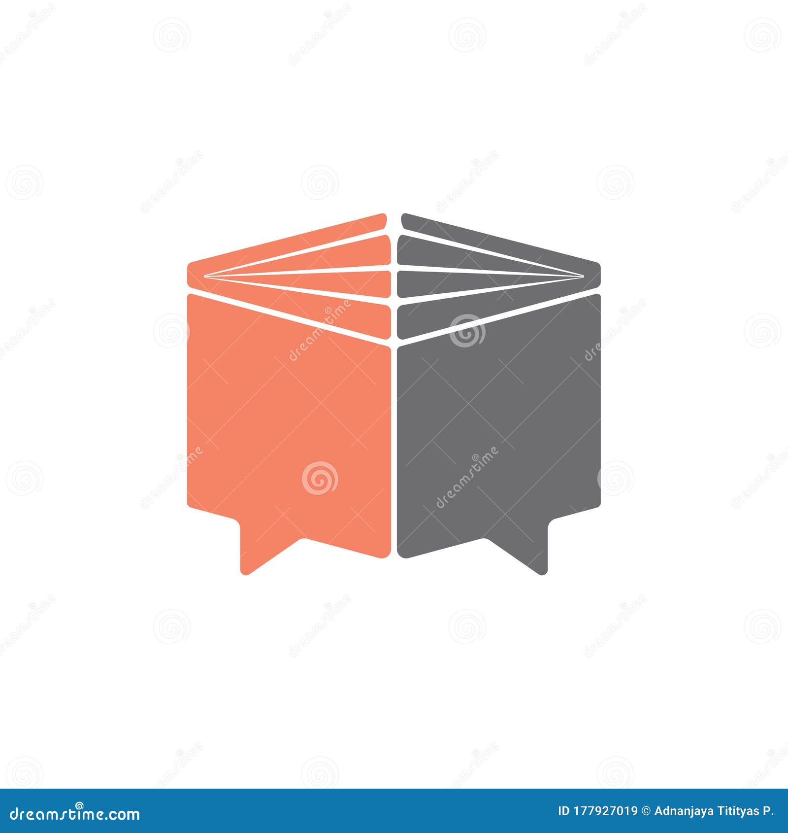 Talk Symbol Book Shape Communication Education Vector Stock Vector ...