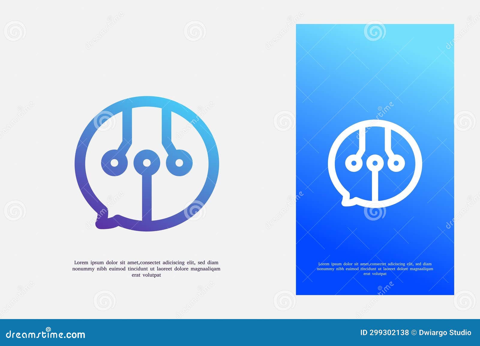 Talk Tech Logo Design Template Stock Illustration - Illustration of ...