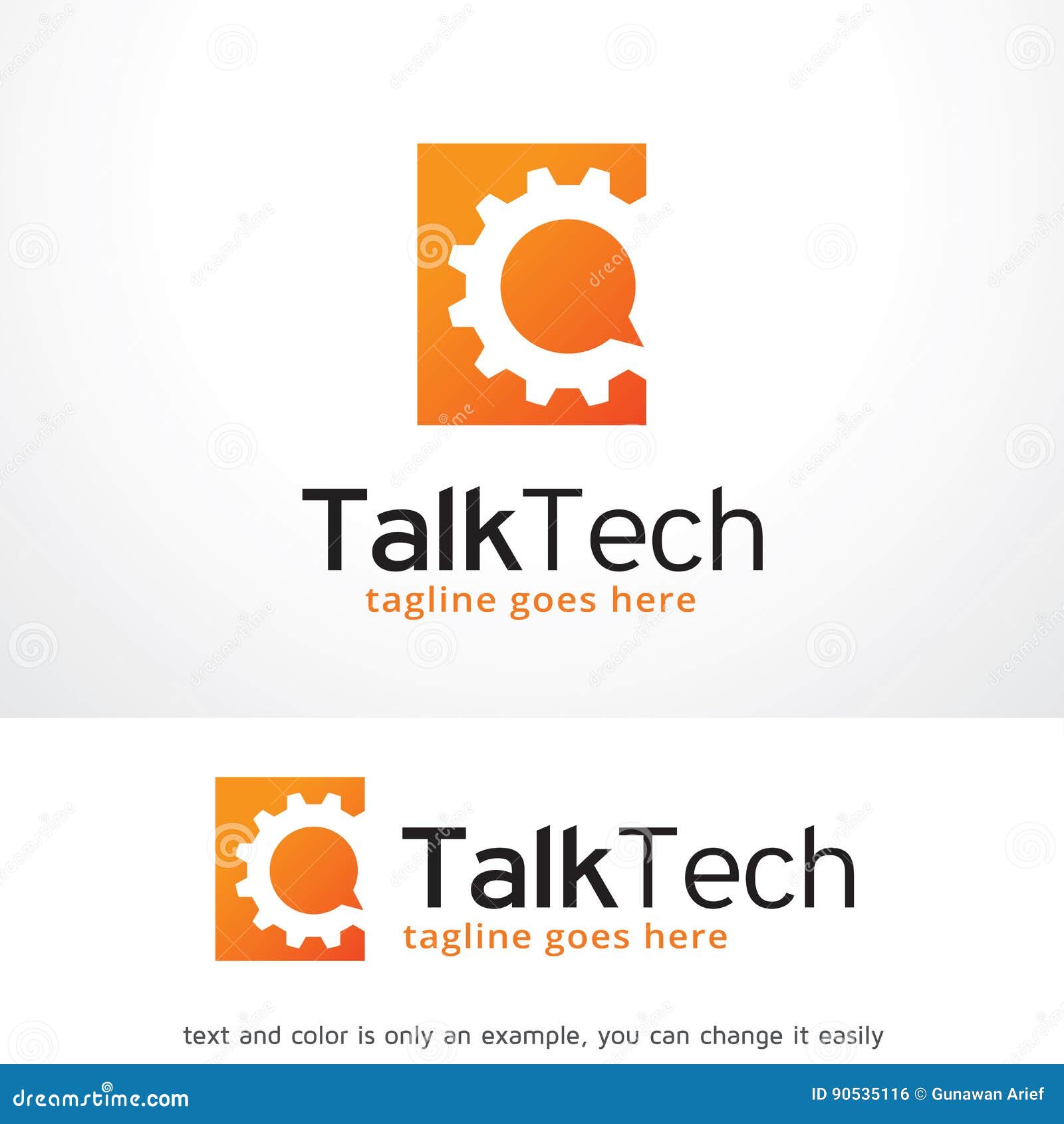 Talk Tech Logo Template Design Vector, Emblem, Design Concept, Creative ...