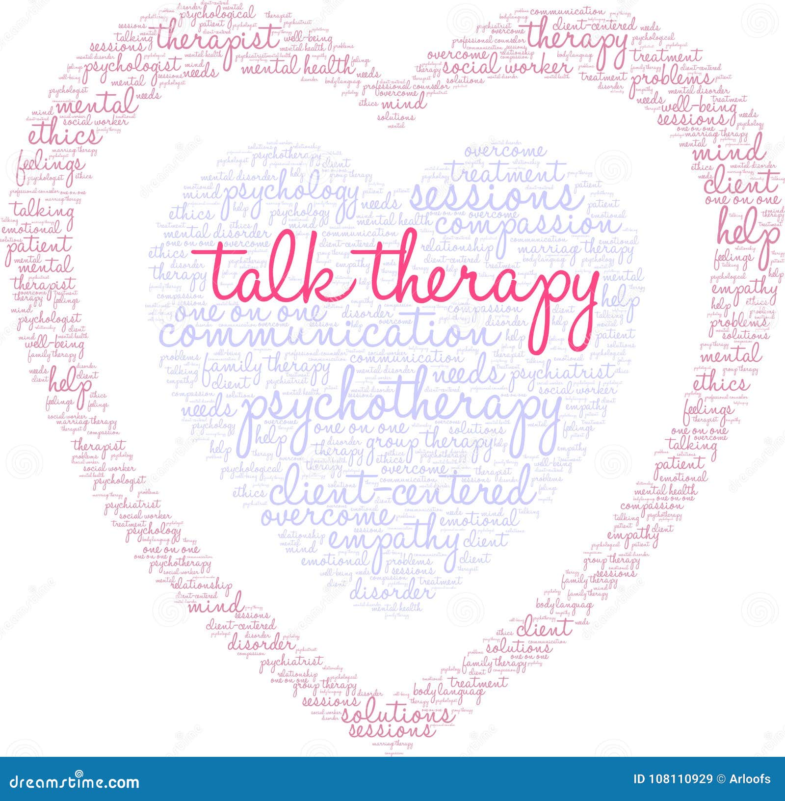 Talk Therapy Word Cloud stock vector. Illustration of feelings - 108110929