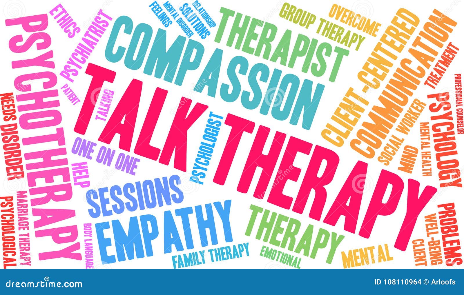 Talk Therapy Word Cloud stock vector. Illustration of social - 108110964