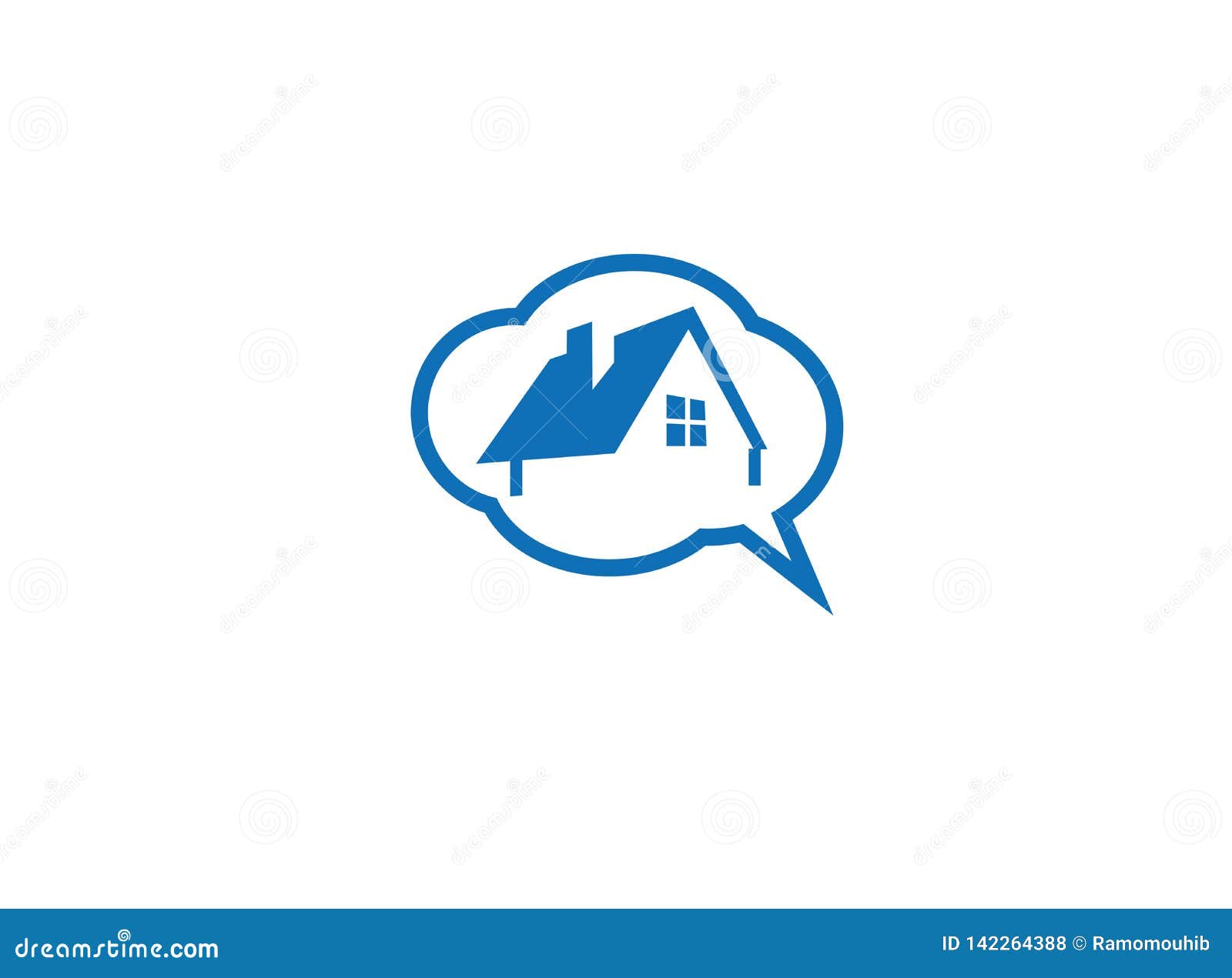Talk and Think about Home of Dreams for Logo Stock Illustration ...