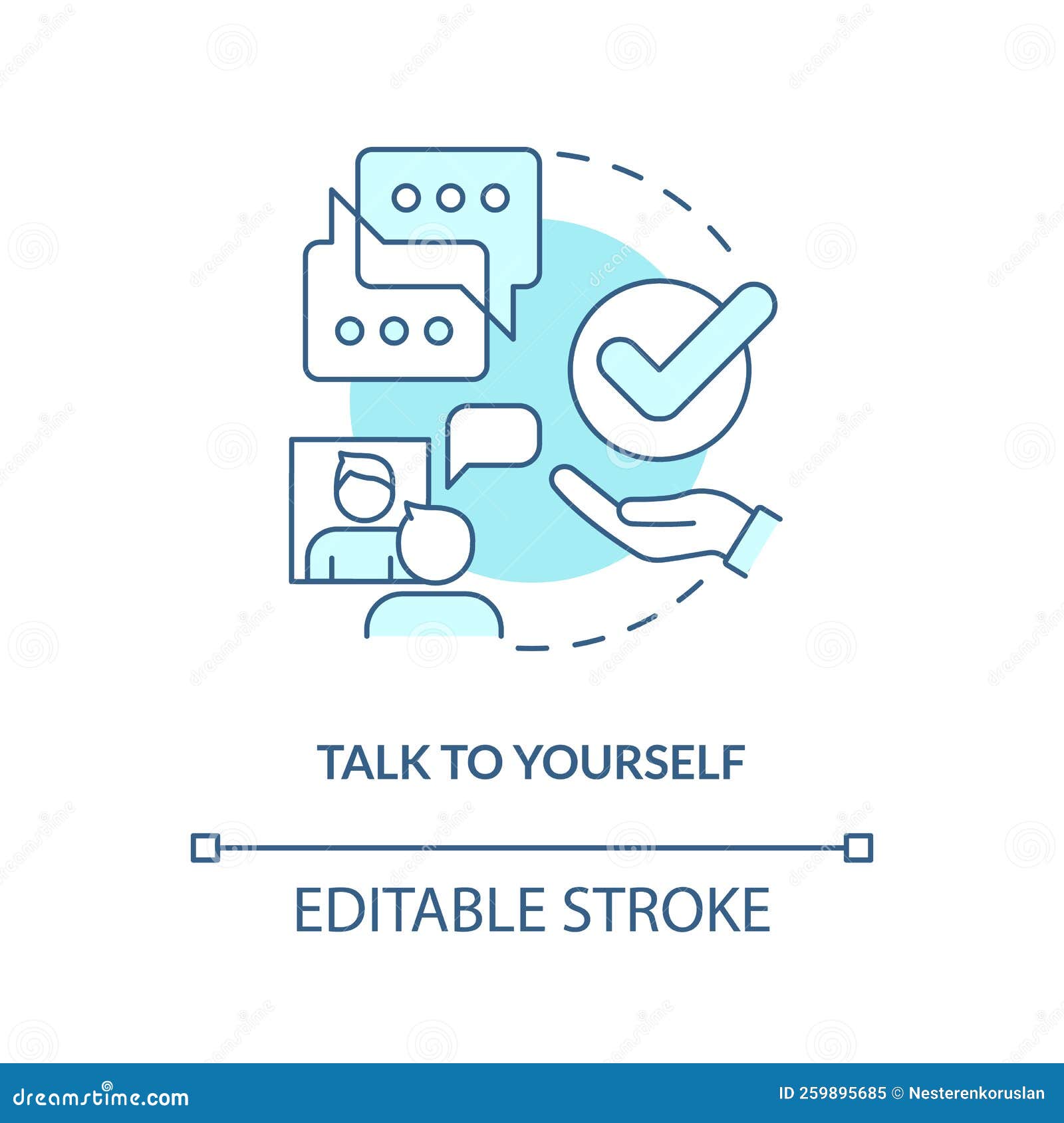 Productive Talk Bold Outline Logo Cartoon Vector | CartoonDealer.com ...