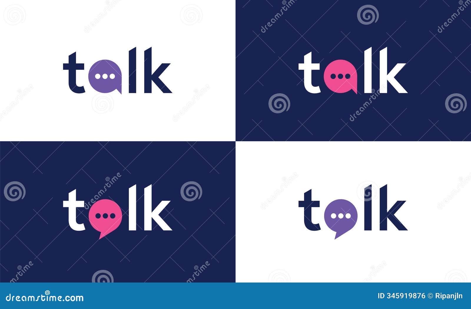 Talk Typography Logo Design, Message Communication Symbol Vector Stock ...