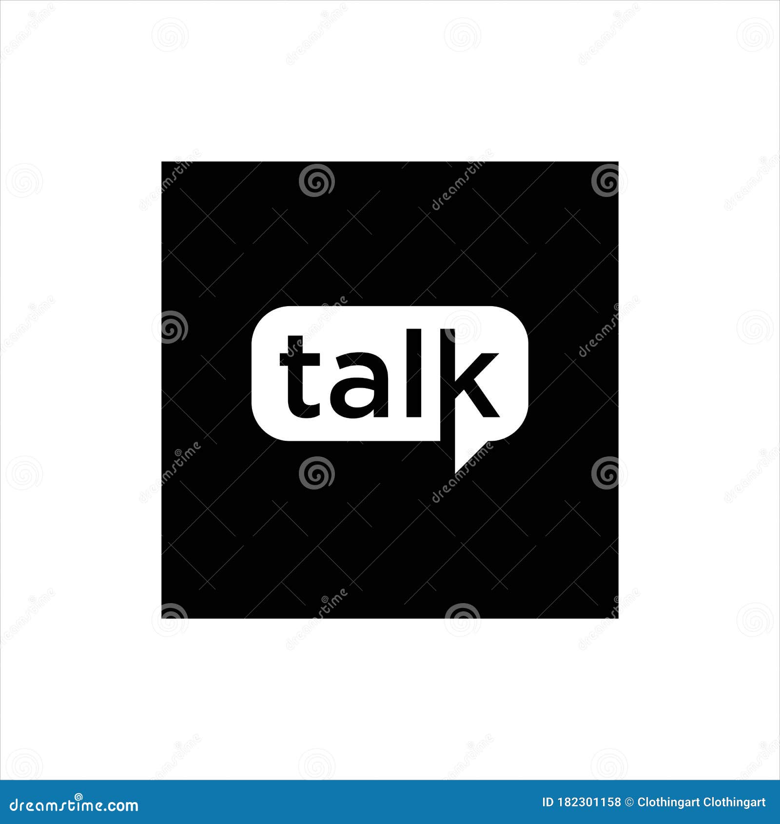 Talk Vector Logo Design. Letters of Speech, Communication Stock Vector ...