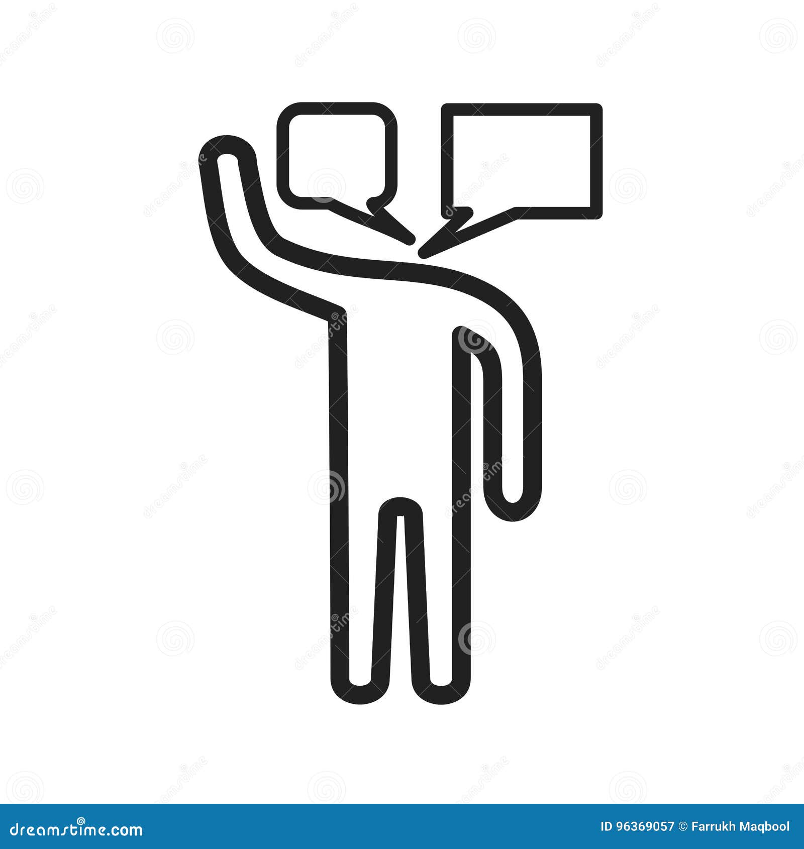 Talkative stock illustration. Illustration of concept - 96369057