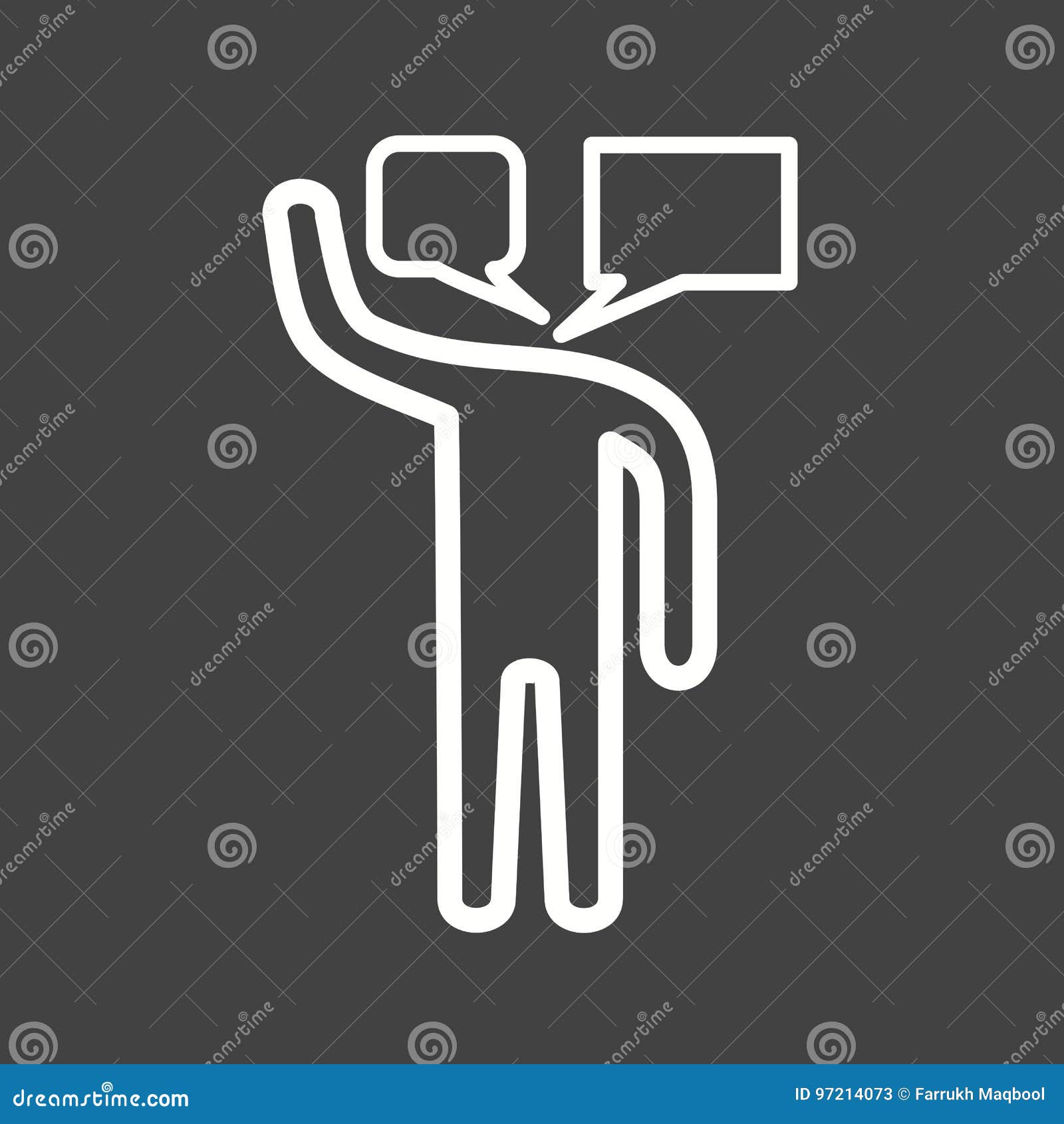 Talkative stock vector. Illustration of talk, meeting - 97214073